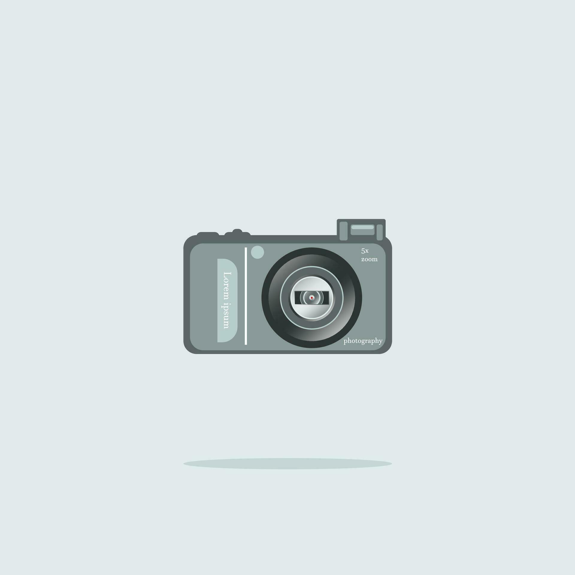 Vector Design Digital Camera Animation Simple Pocket Flat Design ...