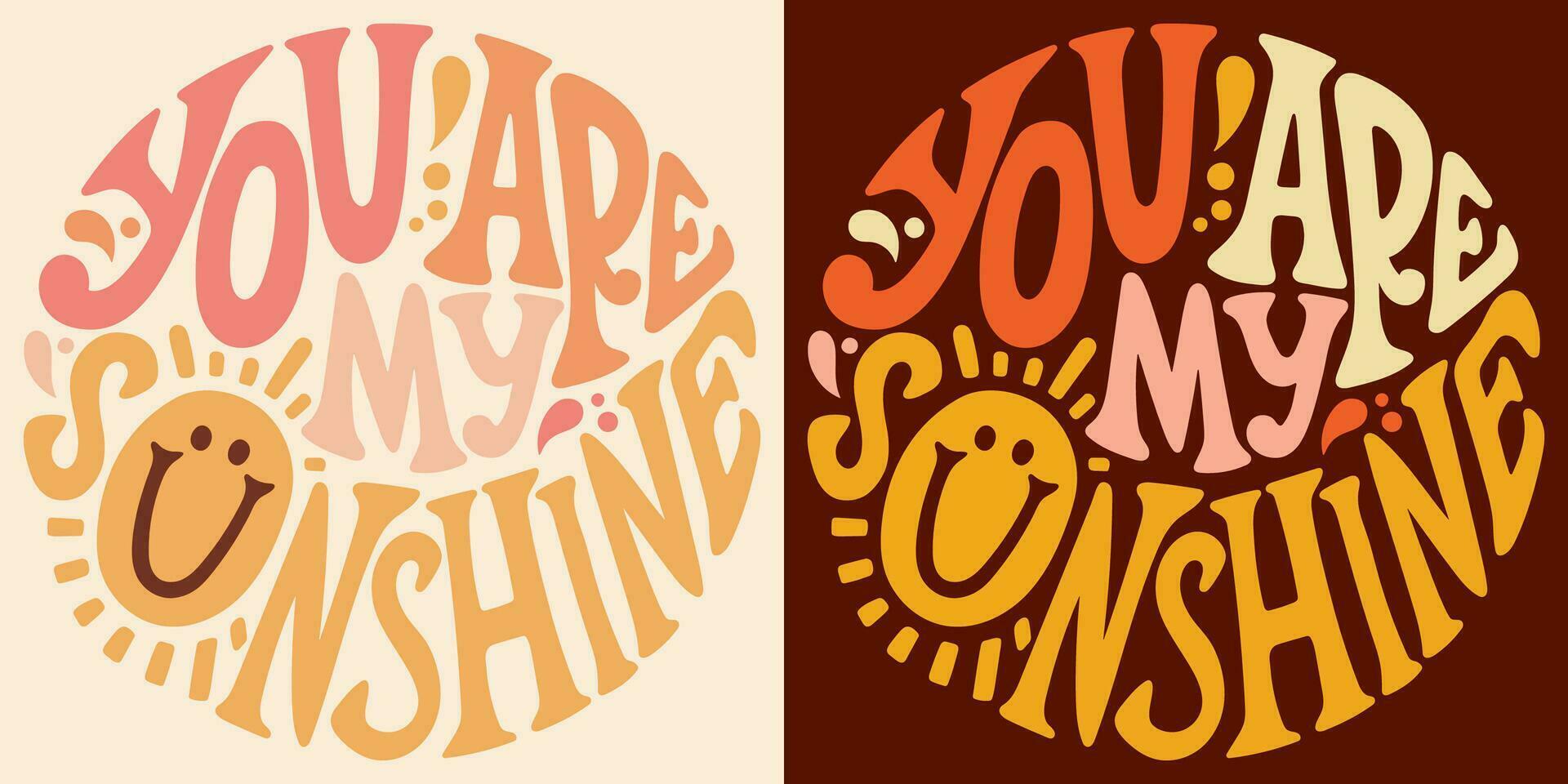 maravilloso letras usted son mi luz solar. retro eslogan en redondo ... maravilloso letras usted son mi luz solar. retro eslogan en redondo ...