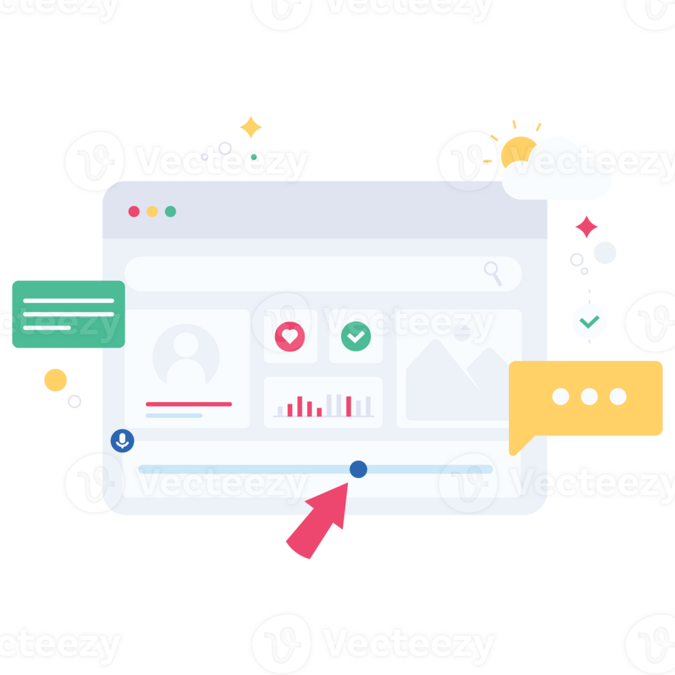 Interface Business Digital Tool Box Color 2d Illustration 26995085 Png