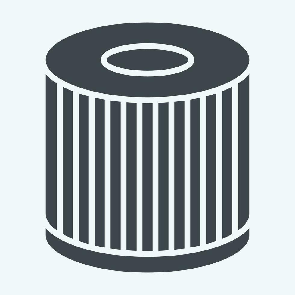 Icon Filter. related to Spare Parts symbol. glyph style. simple design ...