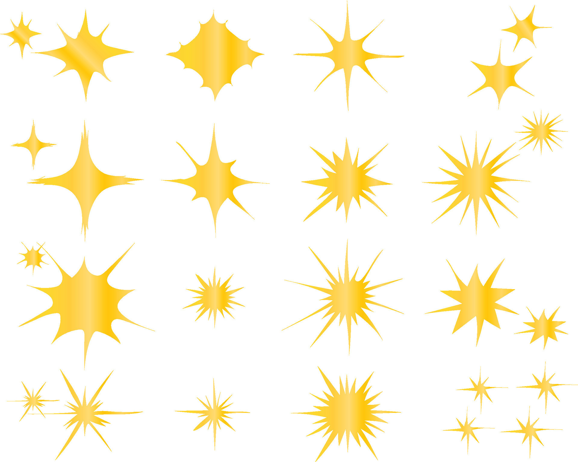 Gold stars set of illustration sparkling star collection 26995557 Vector Art at Vecteezy