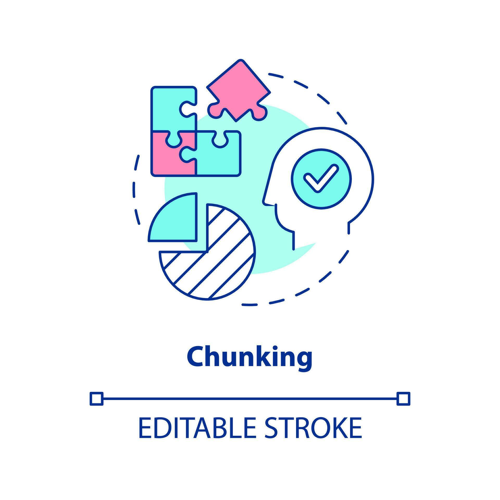 Chunking Memorization Technique Concept Icon Grouping Information