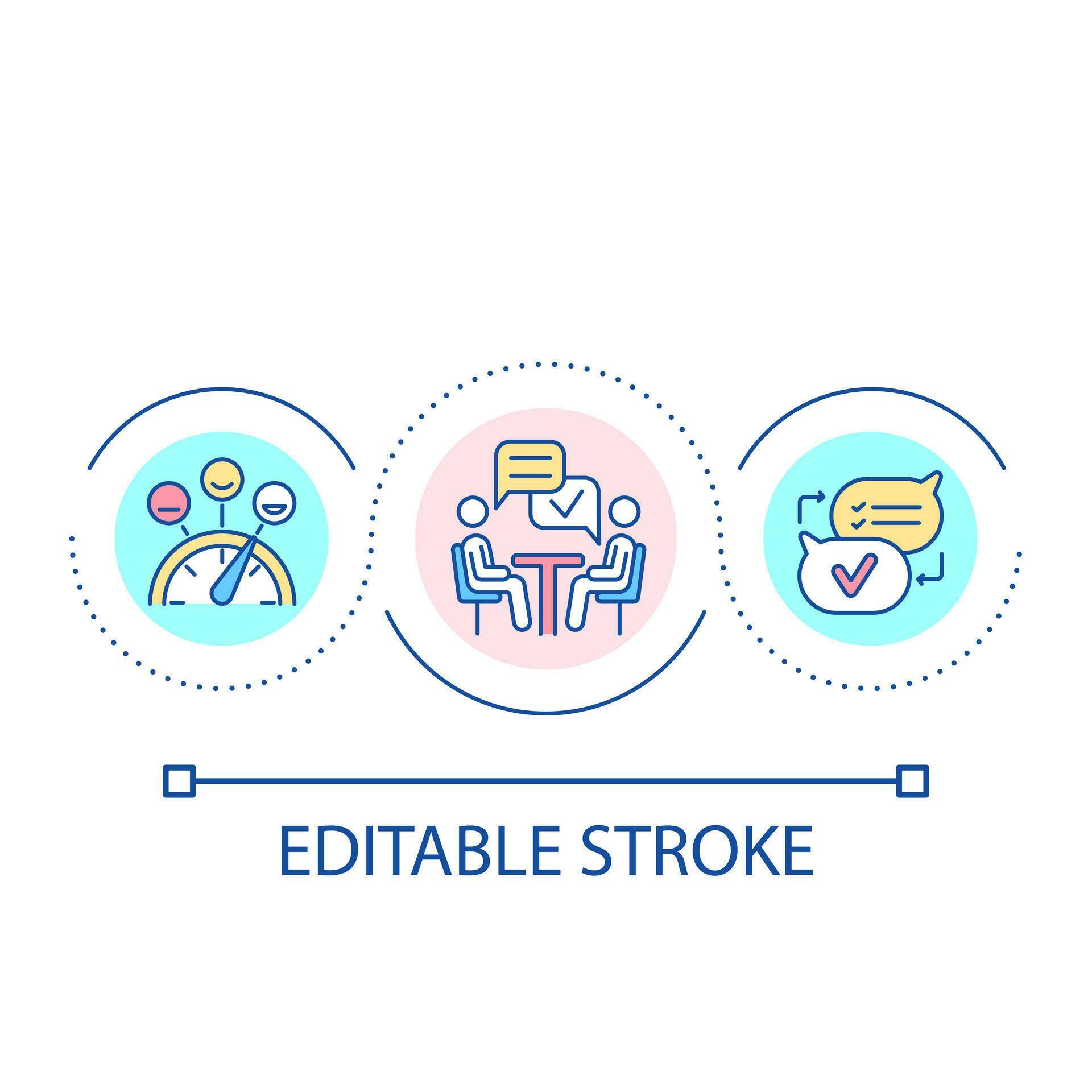 Assess clients experience loop concept icon. Customer feedbacks. Positive review. Brand ...