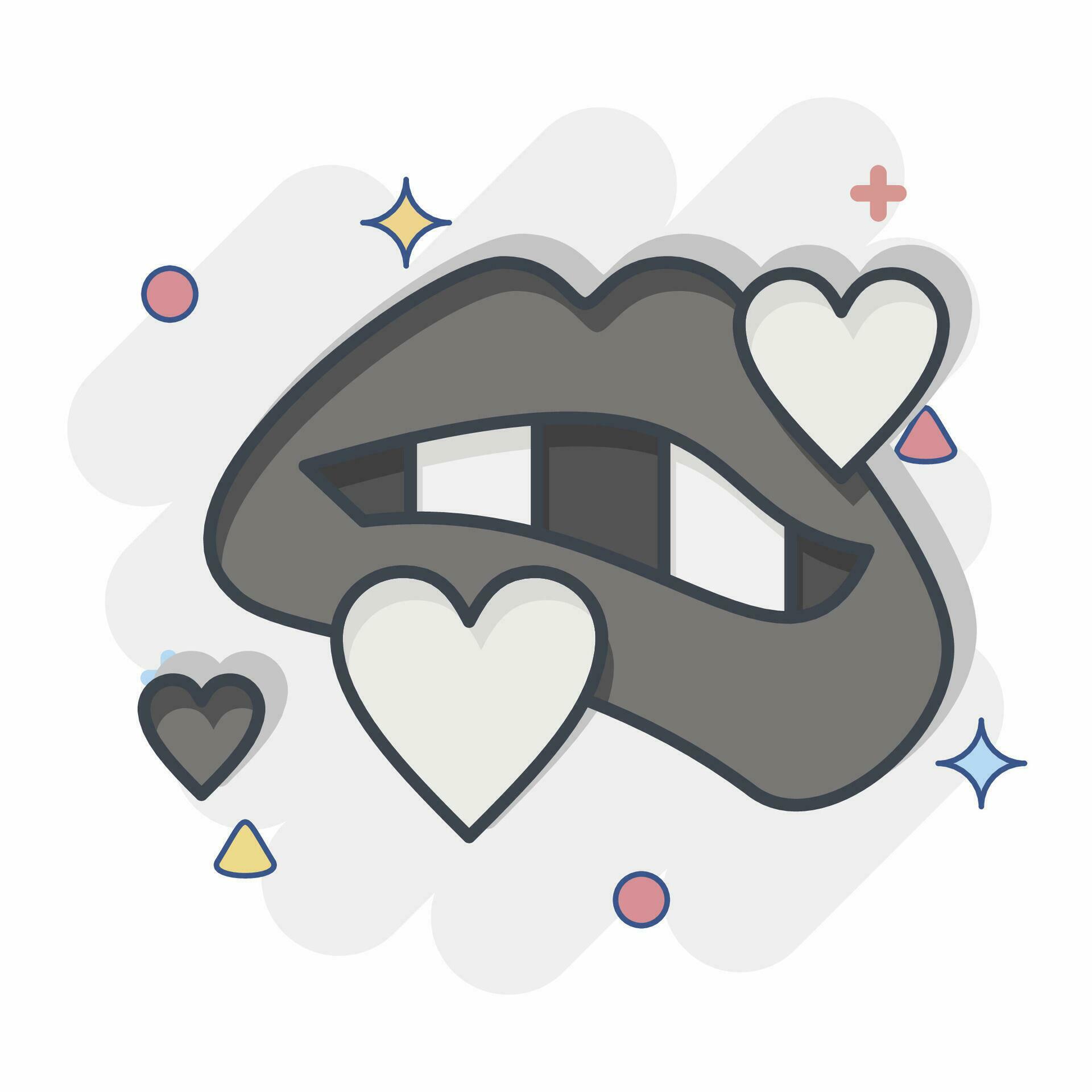 Icon Sex Related To Addiction Dictionary Symbol Comic Style Simple