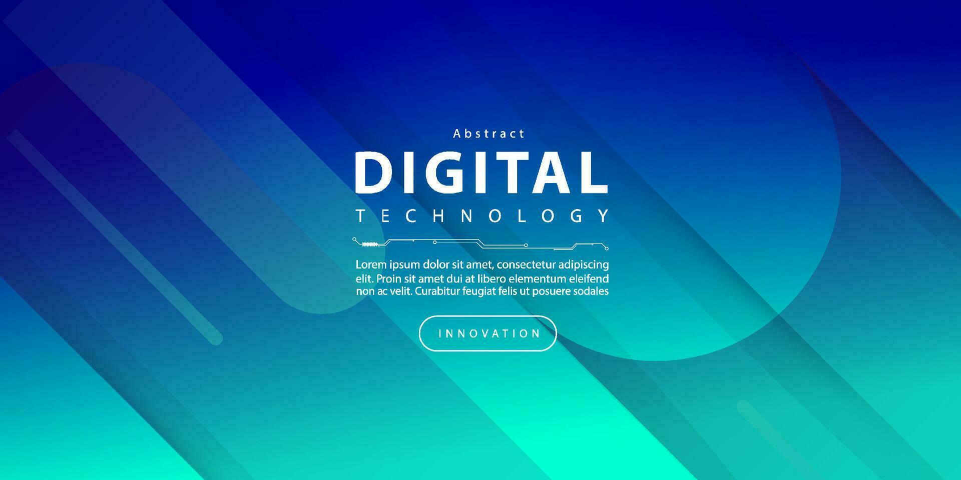 Digital Technology Speed Connect Blue Green Background Cyber Nano Information Abstract