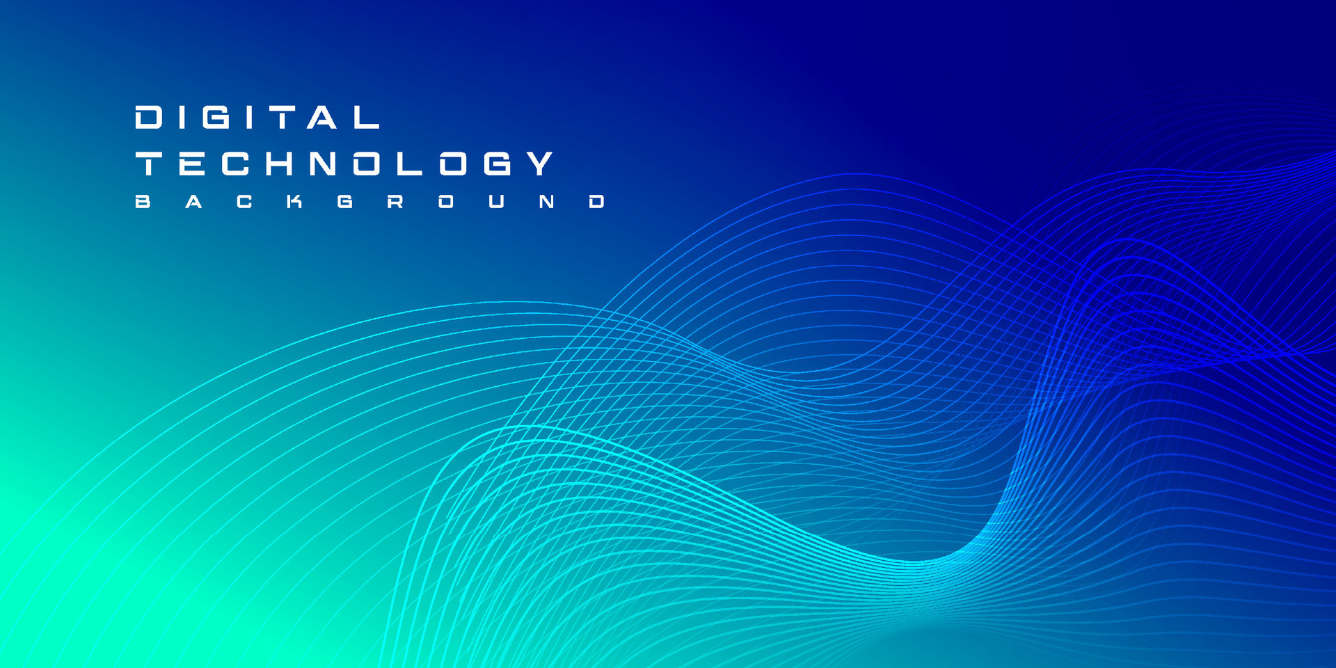 Digital Technology Speed Connect Blue Green Background Cyber Nano Information Abstract