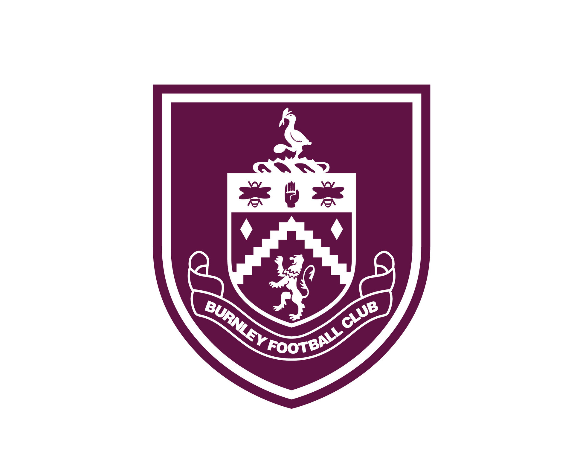 Burnley Fc Club Symbol Logo Premier League Football Abstract Design