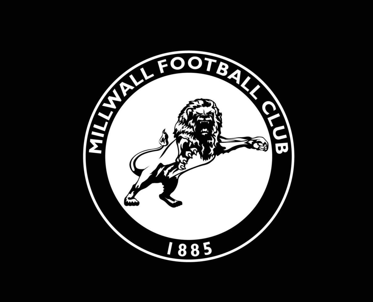Millwall Fc Club Logo Symbol White Premier League Football Abstract