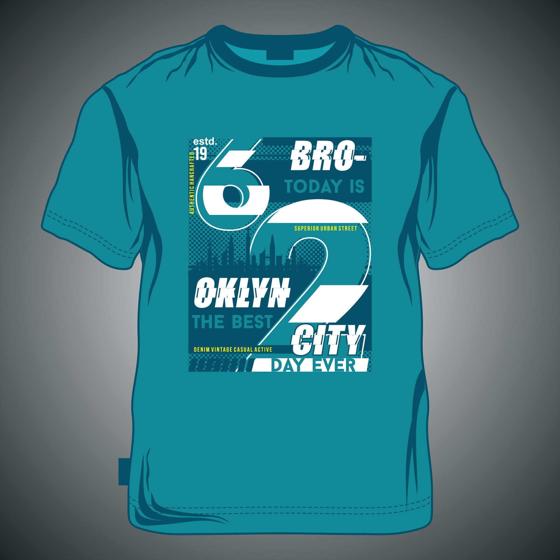 Brooklyn Urban Street Graphic Design Typography Vector Illustration Modern Style For Print T