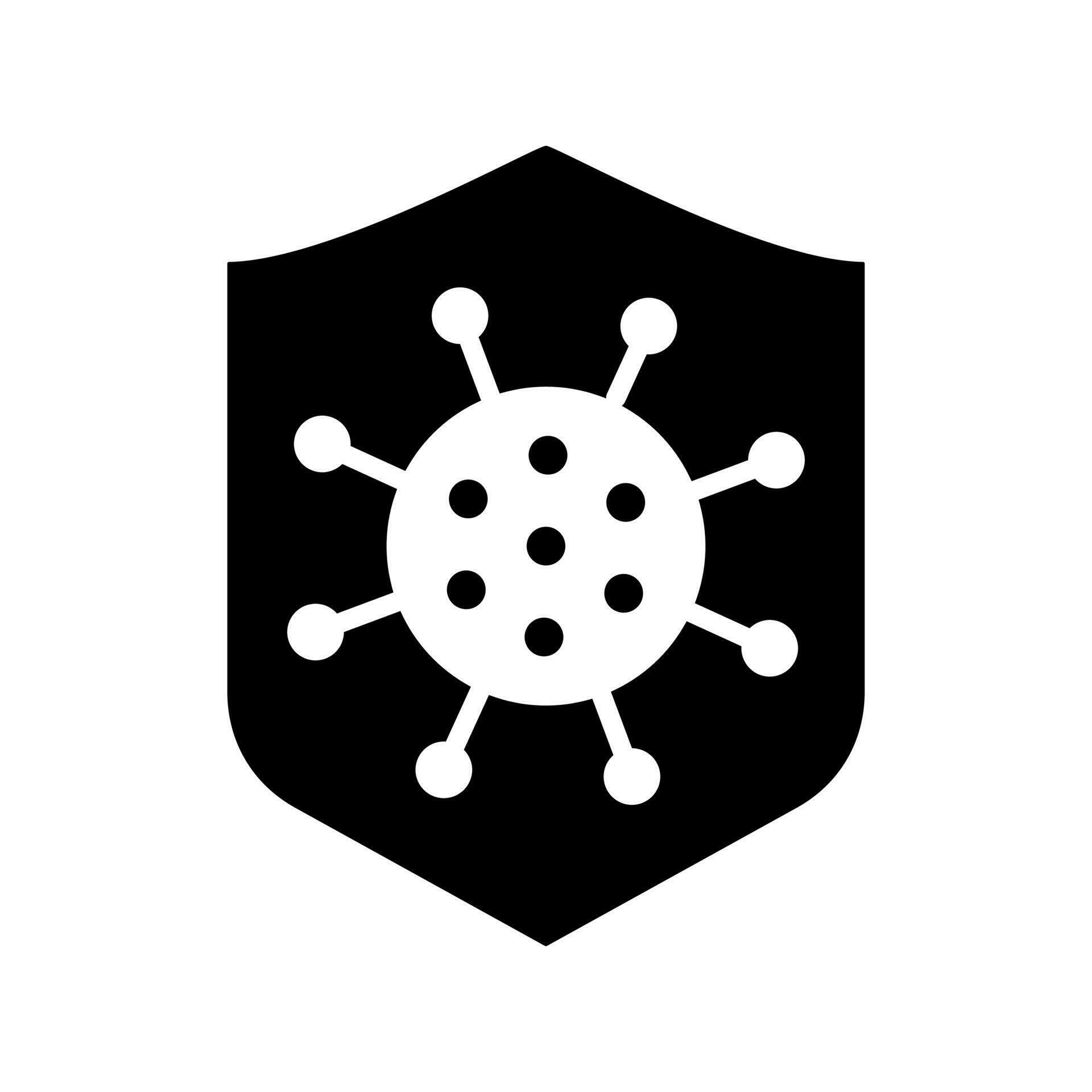 Immune System Concept Hygienic Medical Black Shield Protecting From