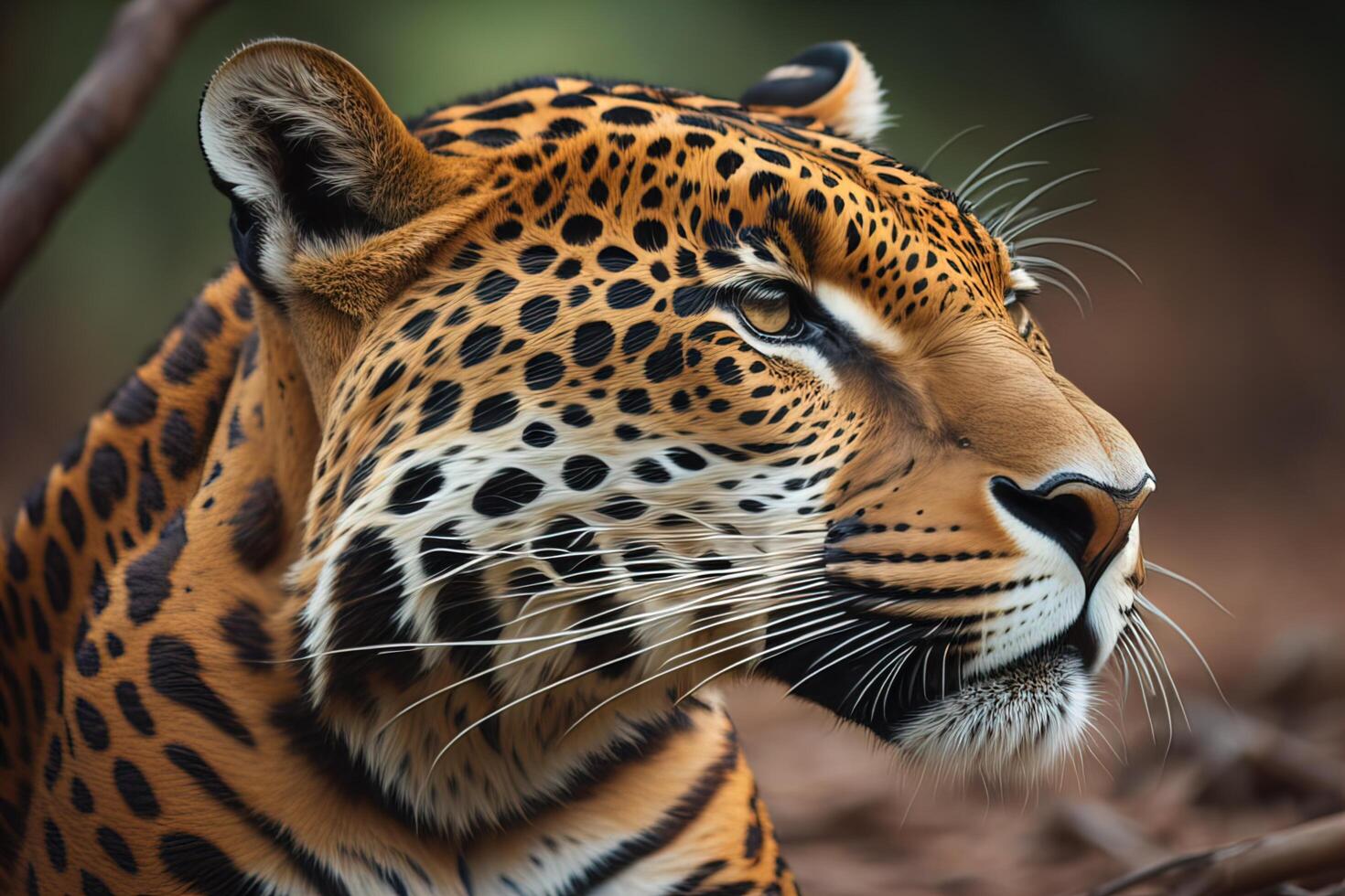 Close up portrait of a leopard, Panthera onca. 27044591 Stock Photo at Vecteezy