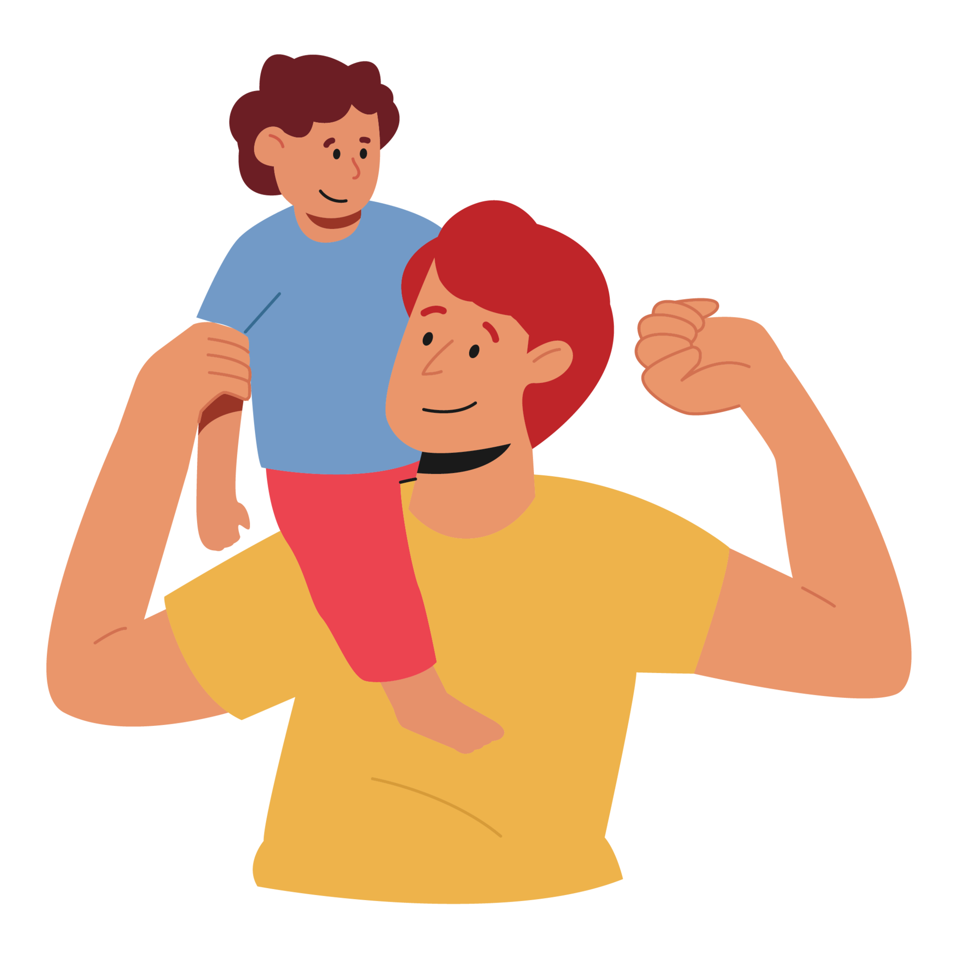 Strong Father Fathers Day Color 2d Illustrations 27049287 Png