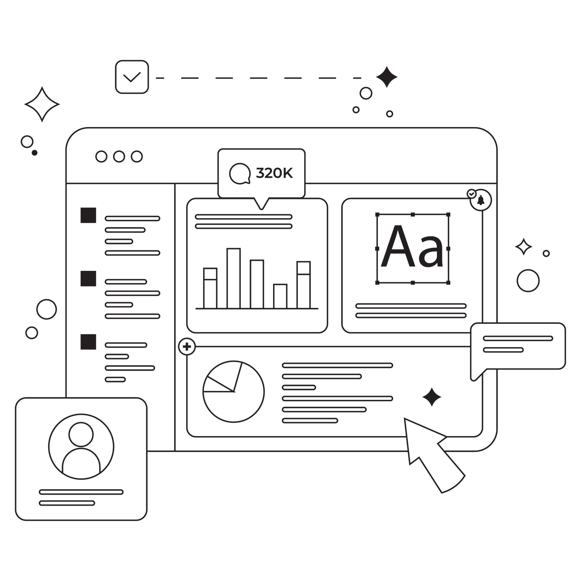 User Interface Digital Tool Box Outline 2d Illustration 27049551 Png