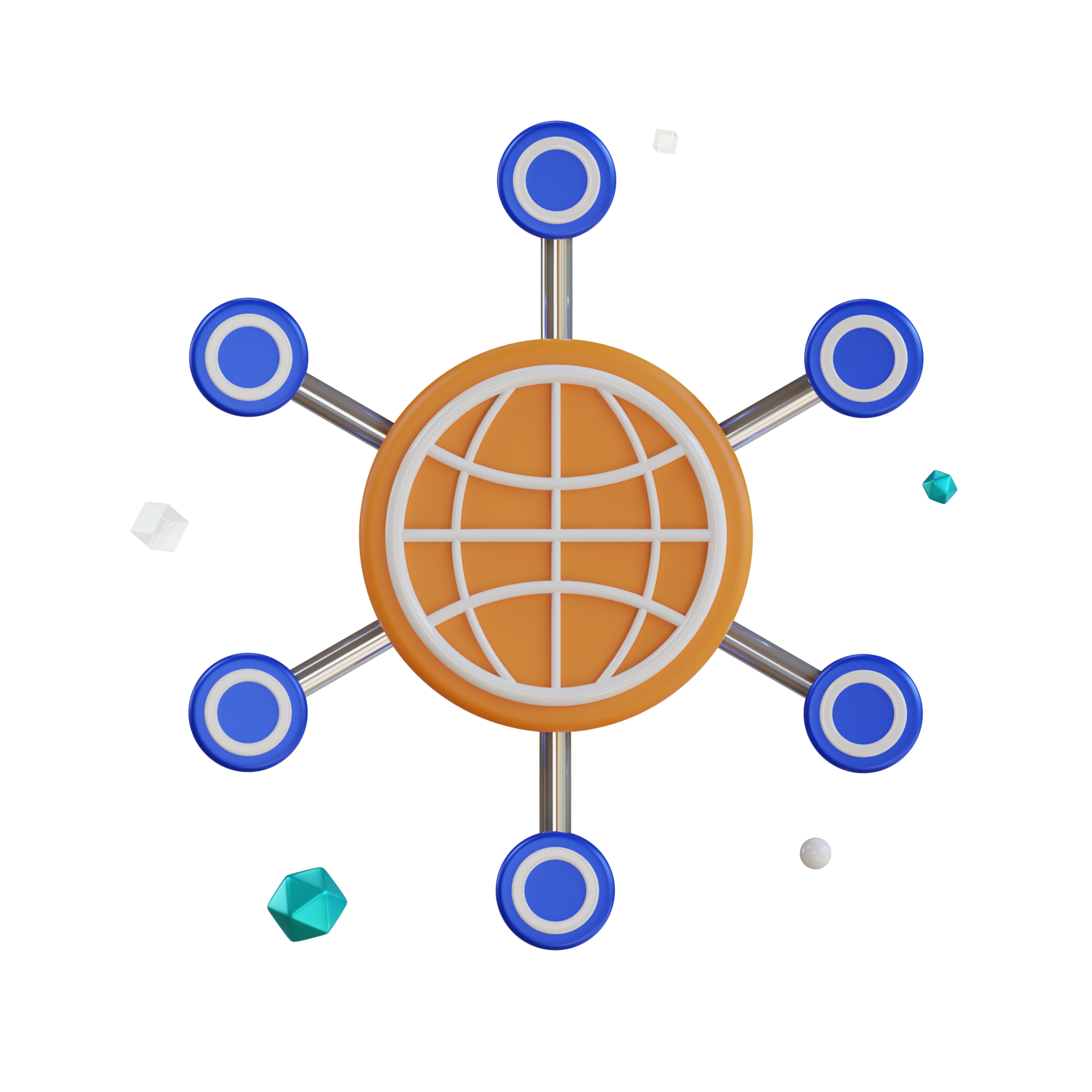 Network Cyber Security 3d Illustrations 27049606 Png