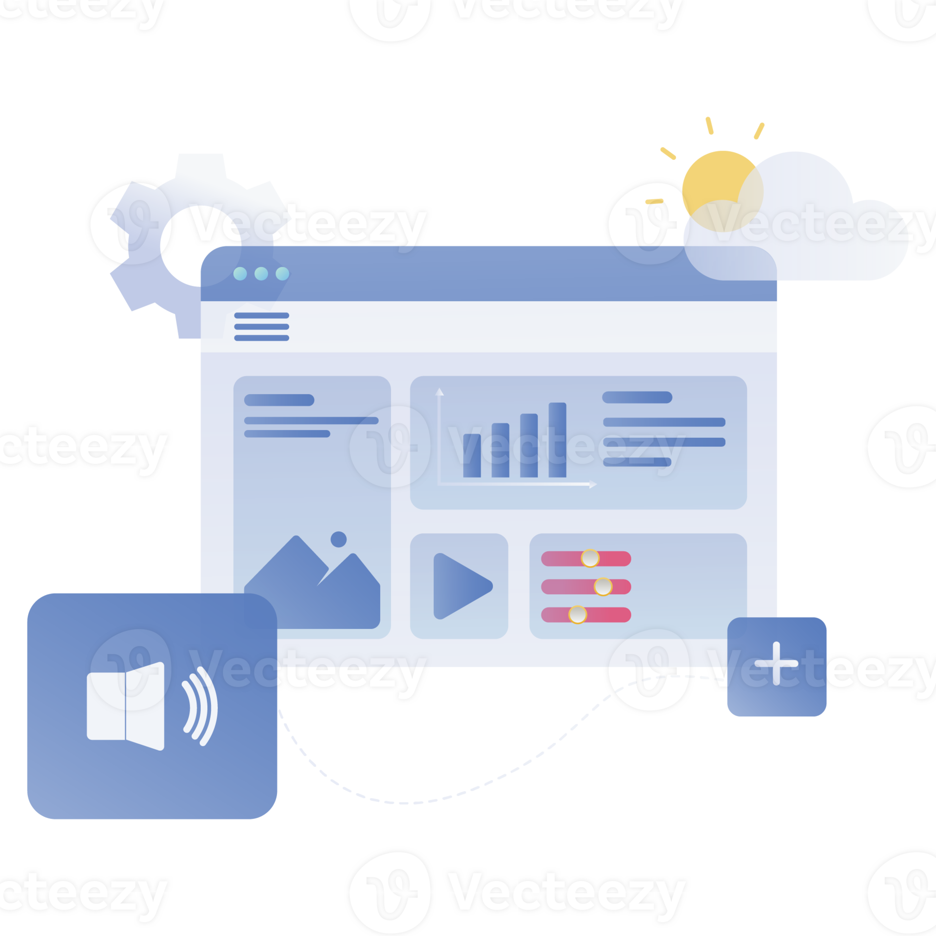 Web Concept Color 2D Illustration 27050064 PNG