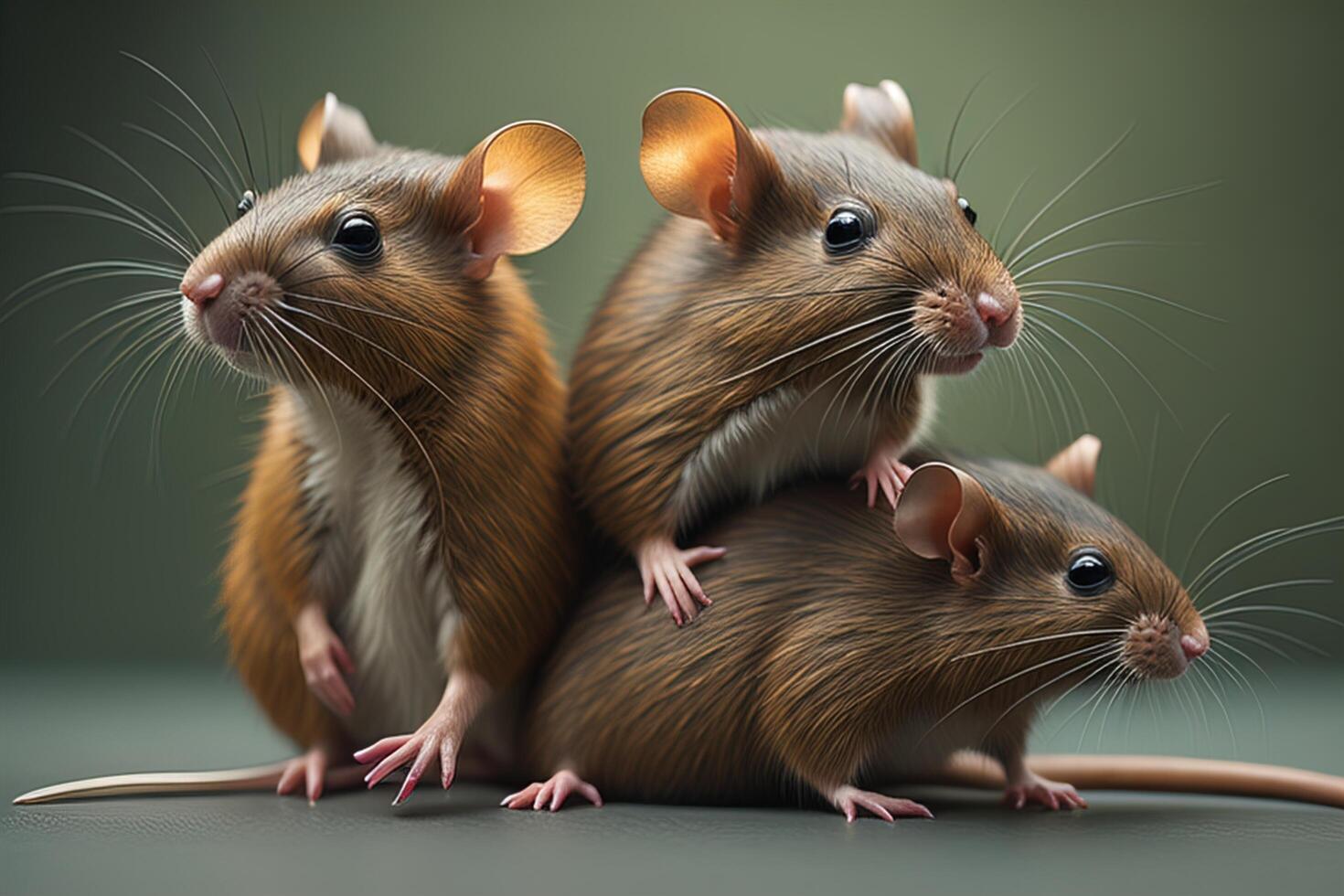 Three brown rats on a dark background. 27057216 Stock Photo at Vecteezy