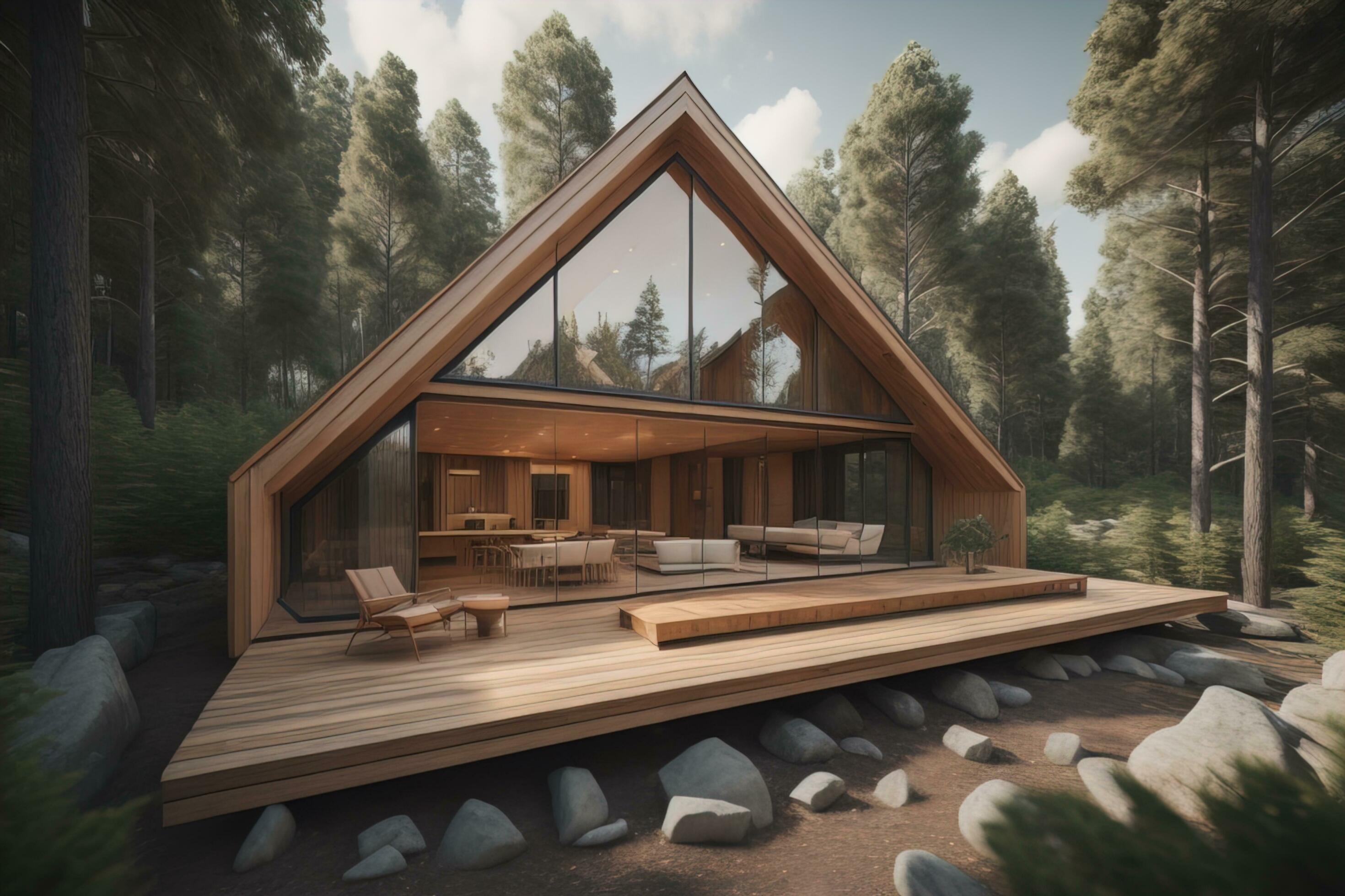 modern cozy chalet with pool and parking for sale or rent. Luxury house ...