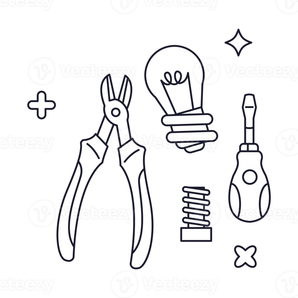 Lighting Equipment Toolkit 2D Outline Illustrations 27077202 PNG Lighting Equipment Toolkit 2D Outline Illustrations 27077202 PNG