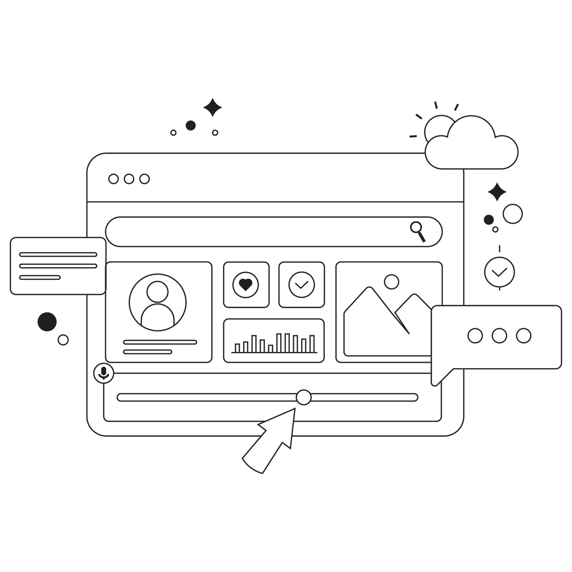 Interface Business Digital Tool Box Outline 2d Illustration 27077206 Png