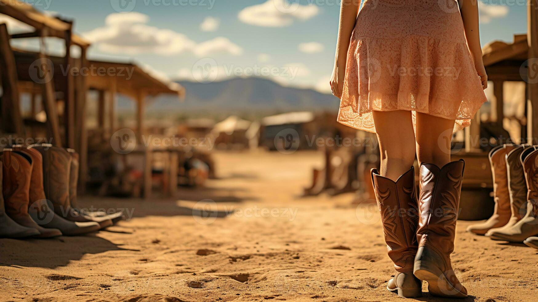 Cowgirl Boots Background