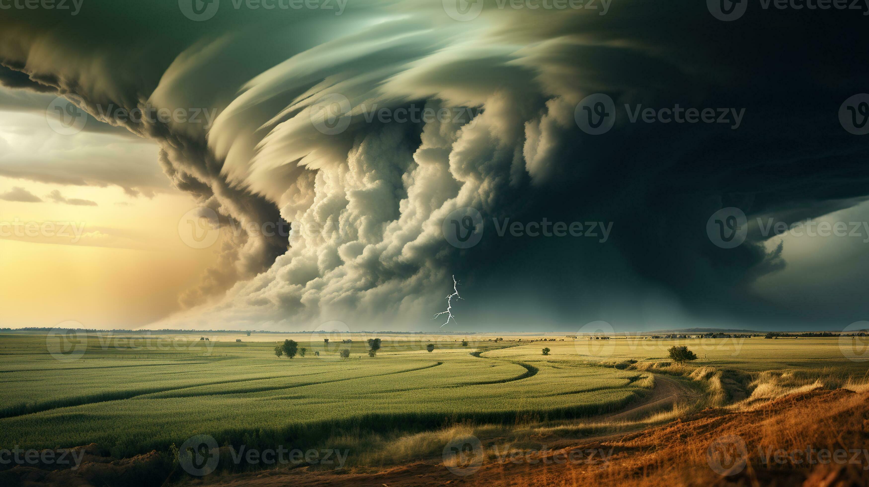 Tornado Clouds Green