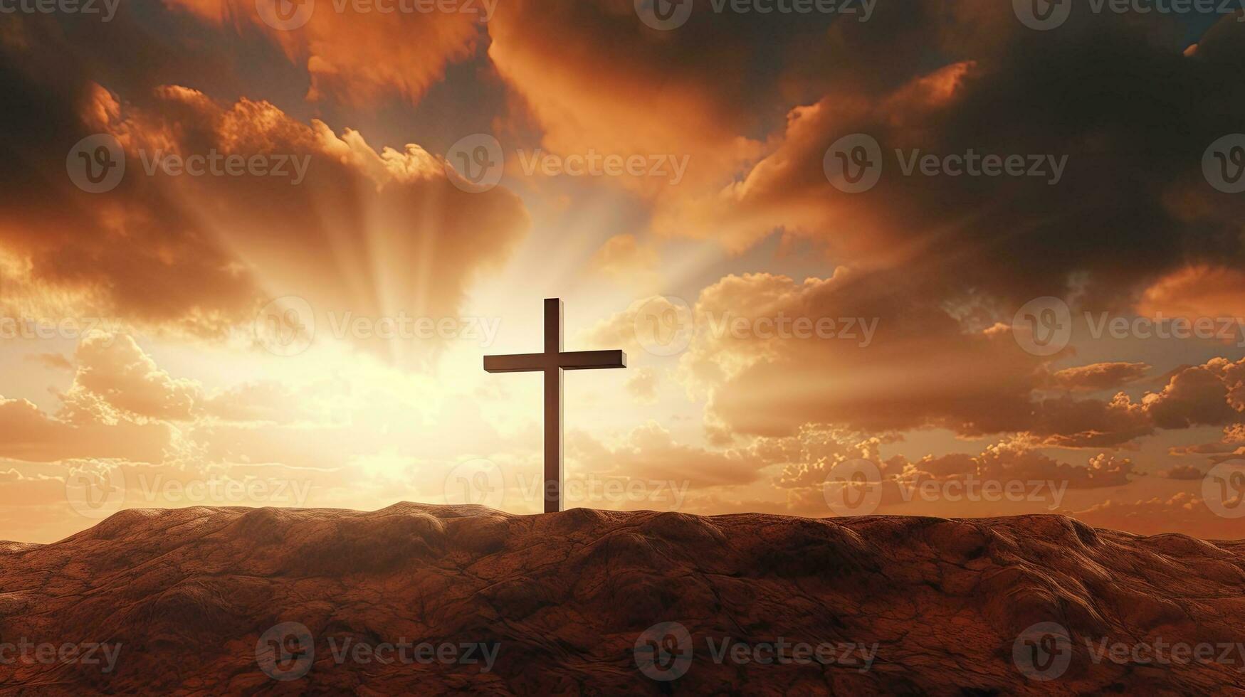 Empty Cross Background