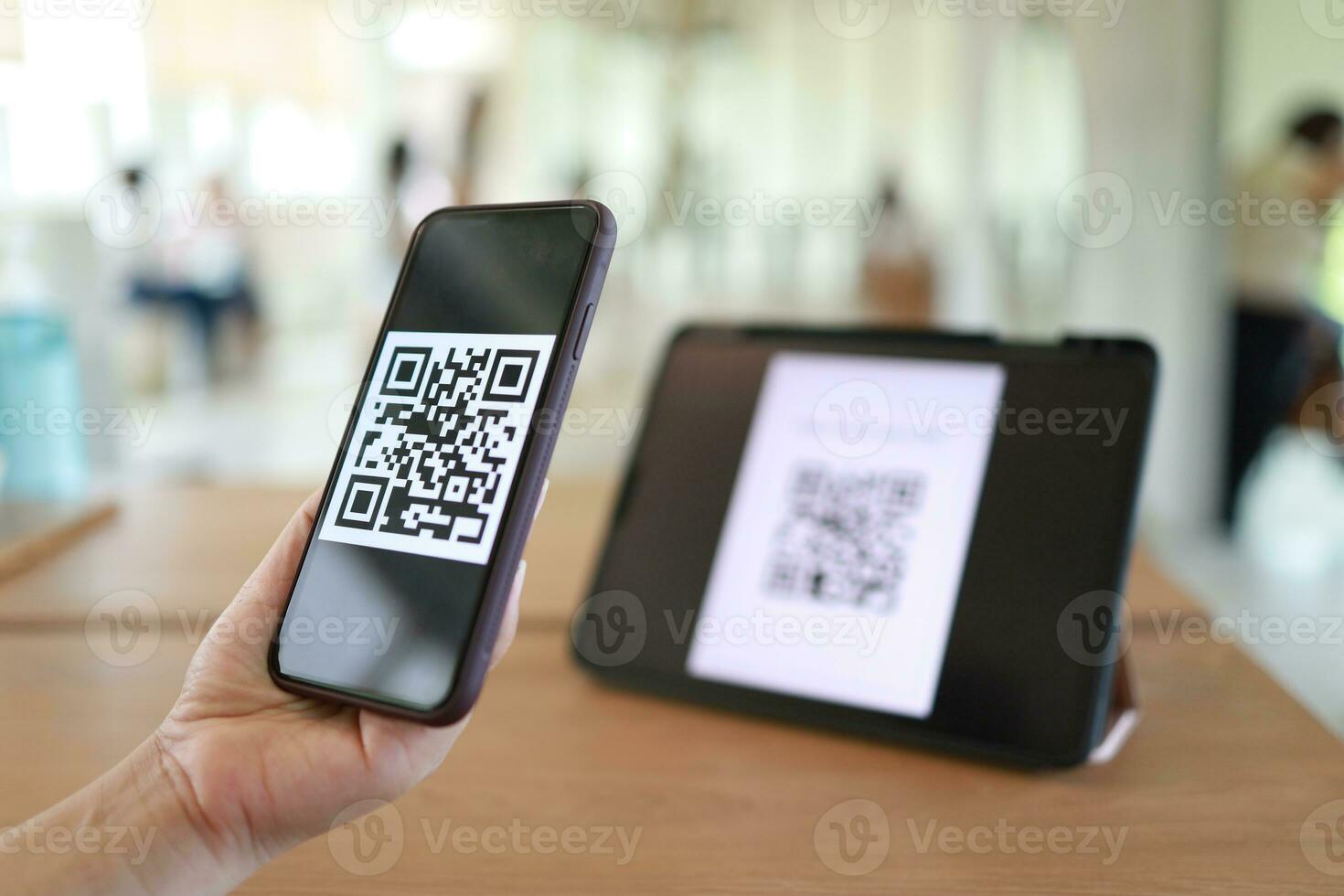Qr code payment. Woman scanning QR code online shopping cashless ... Qr code payment. Woman scanning QR code online shopping cashless ...
