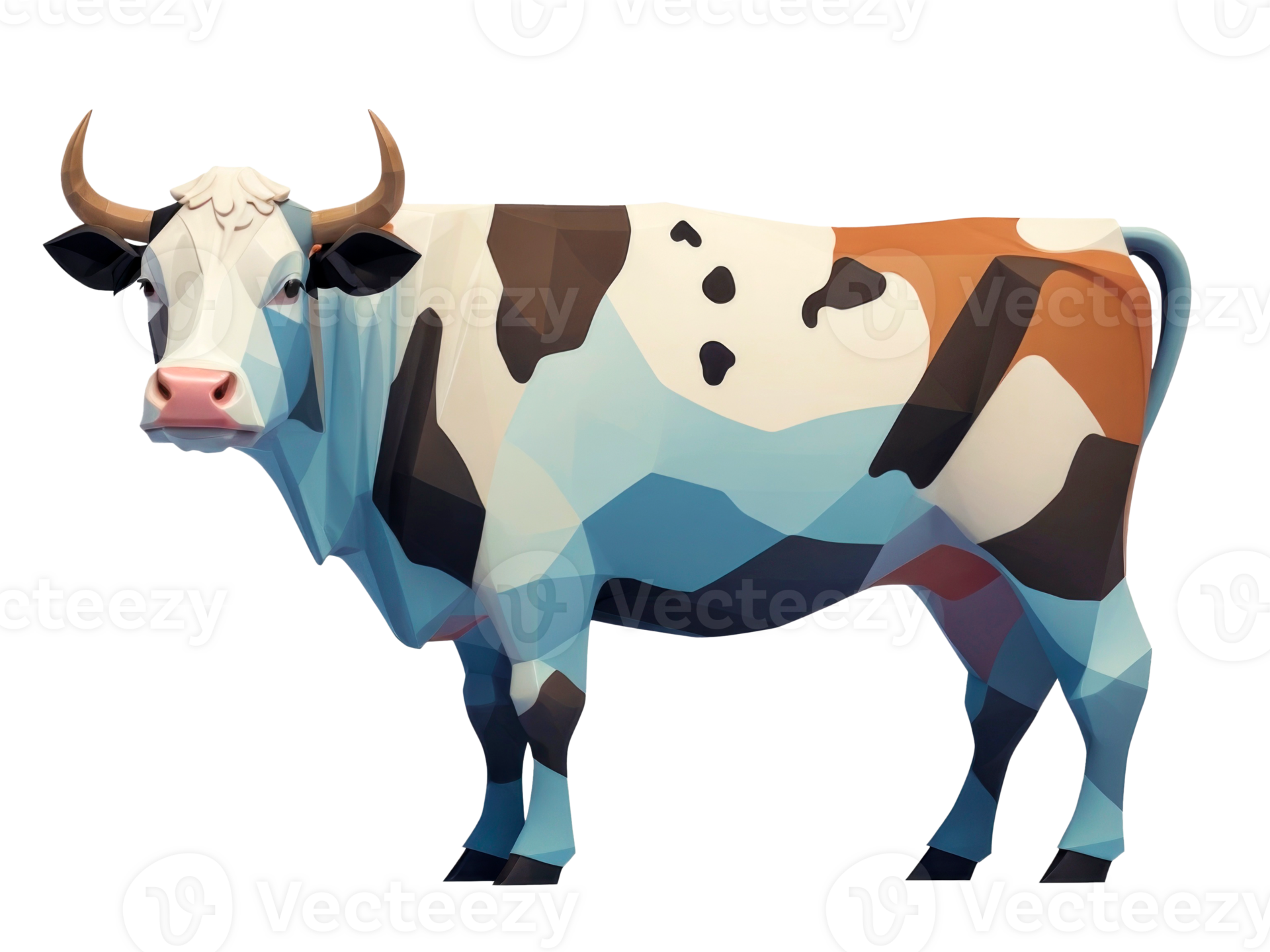 Bull pop art style isolated on transparent background. AI generative illustration 27112757 PNG