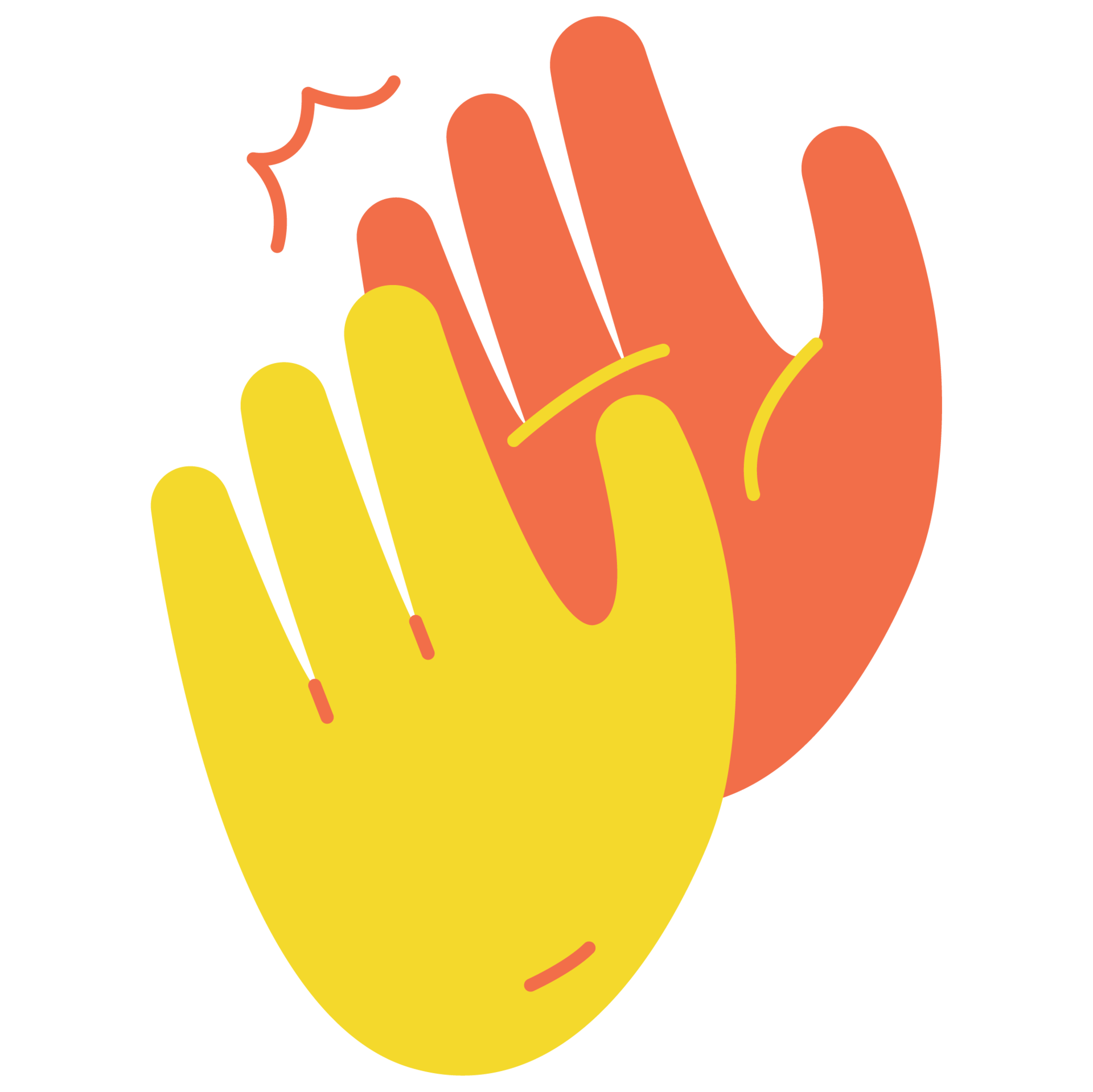 Claps Hand Gesture Color 2D Illustrations 27118280 PNG