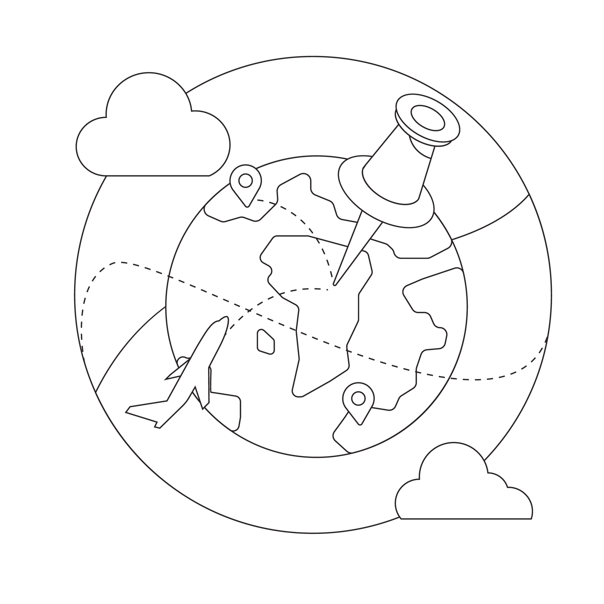 Find Location With GLobe Travel Outline 2D Illustration 27118607 PNG Find Location With GLobe Travel Outline 2D Illustration 27118607 PNG