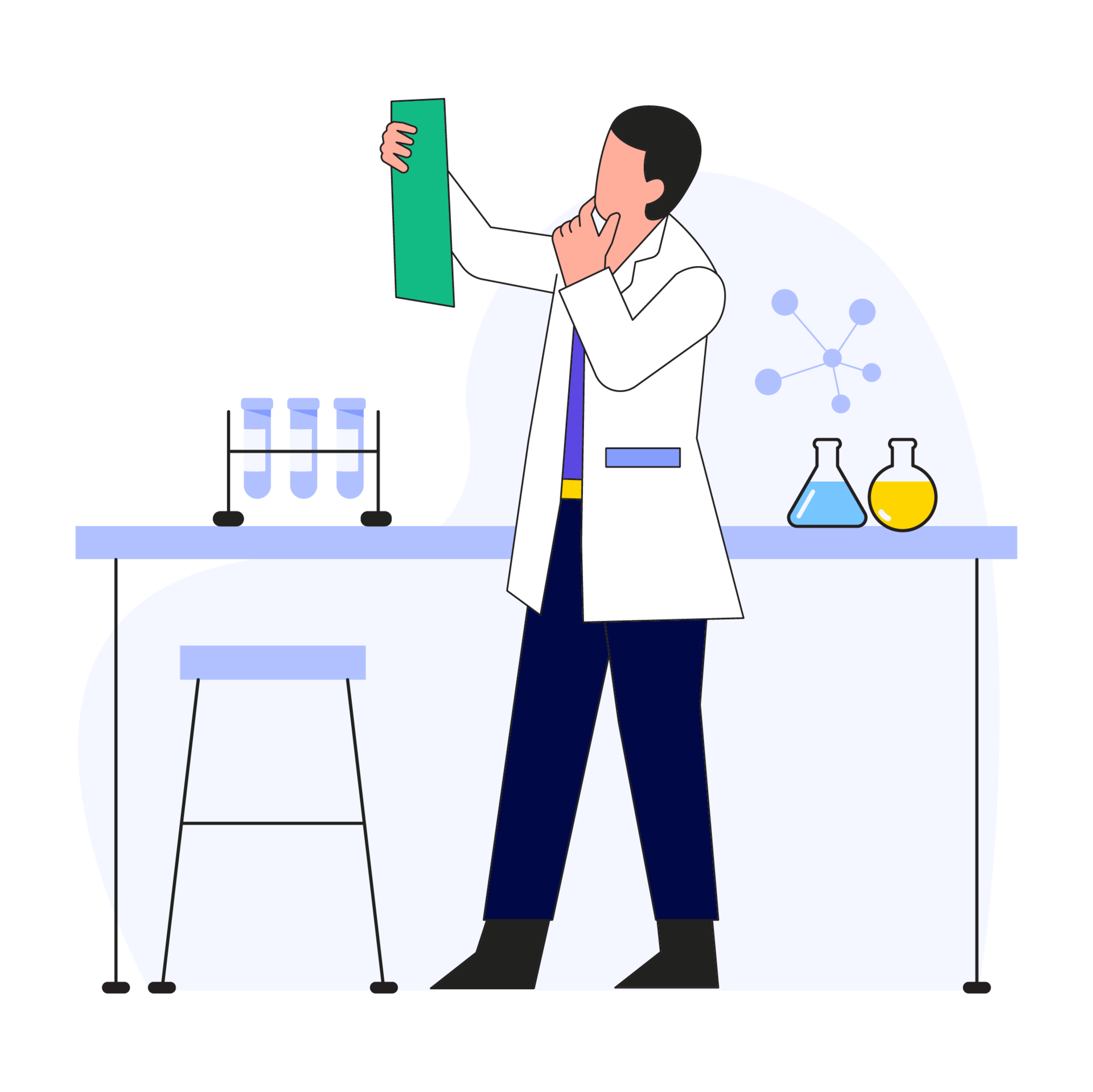 Checking Scientist 2D Color Illustrations 27118895 PNG Checking Scientist 2D Color Illustrations 27118895 PNG