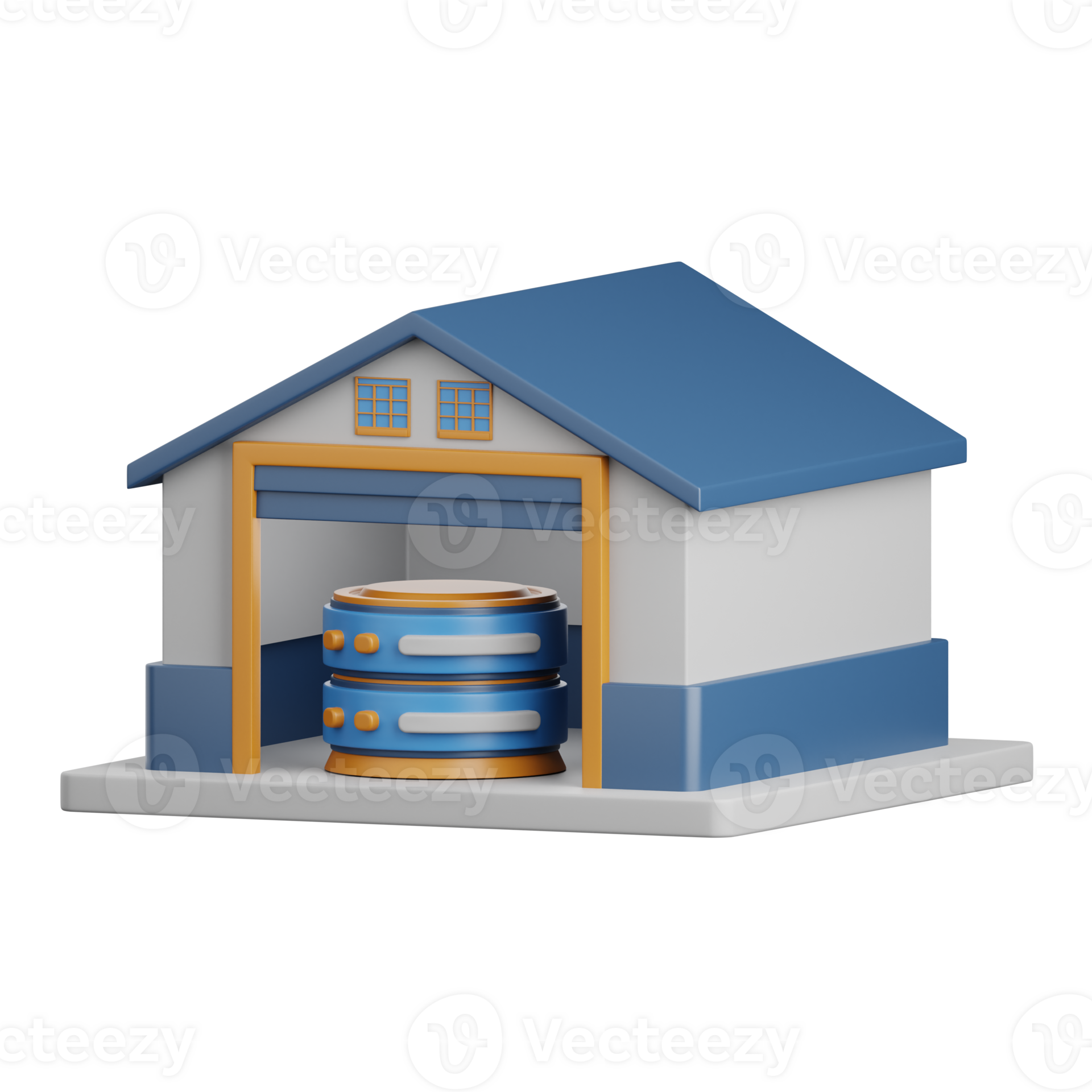 3d Rendering On Premise Isolated Useful For Cloud Network Computing Technology Database