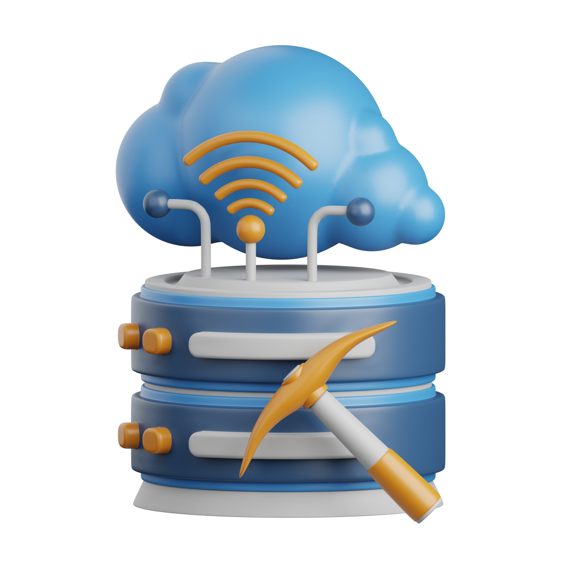 3d Rendering Data Mining Isolated Useful For Cloud Network Computing Technology Database