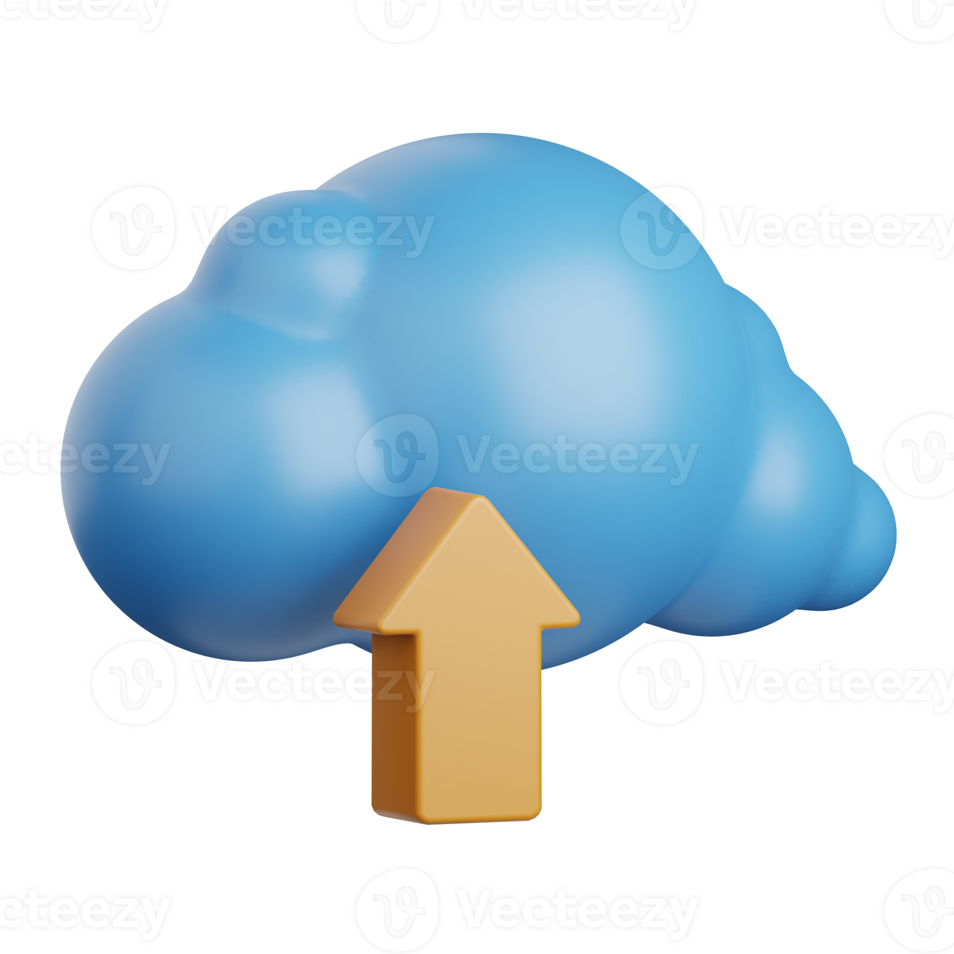 3d Rendering Cloud Upload Isolated Useful For Cloud Network Computing Technology Database