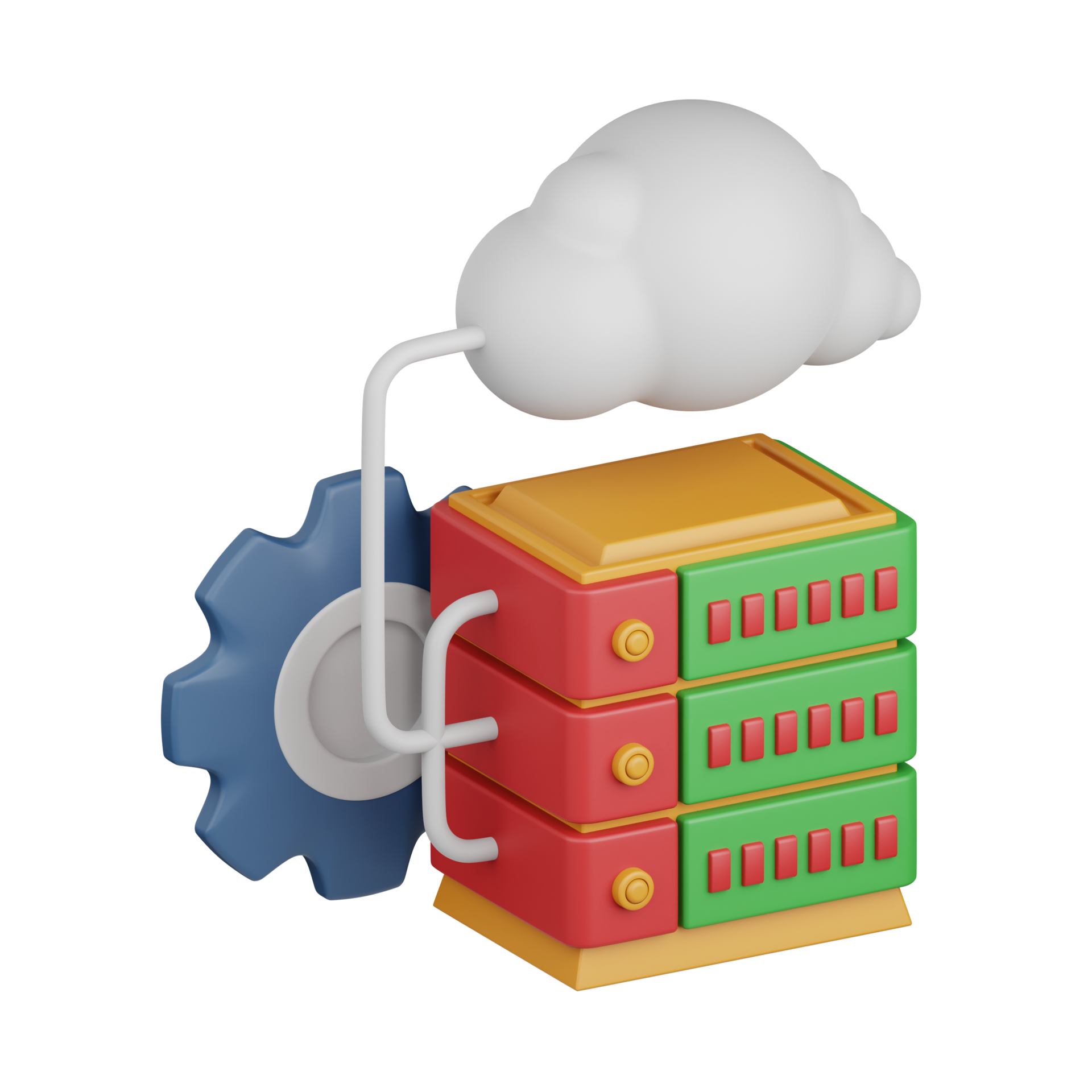 3d Rendering Database Server Isolated Useful For Business Analytics Web Money And Finance