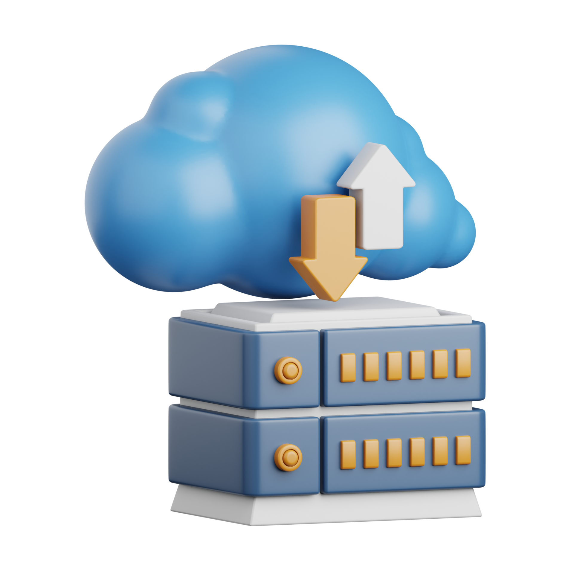 3d Rendering Big Data Isolated Useful For Cloud Network Computing Technology Database