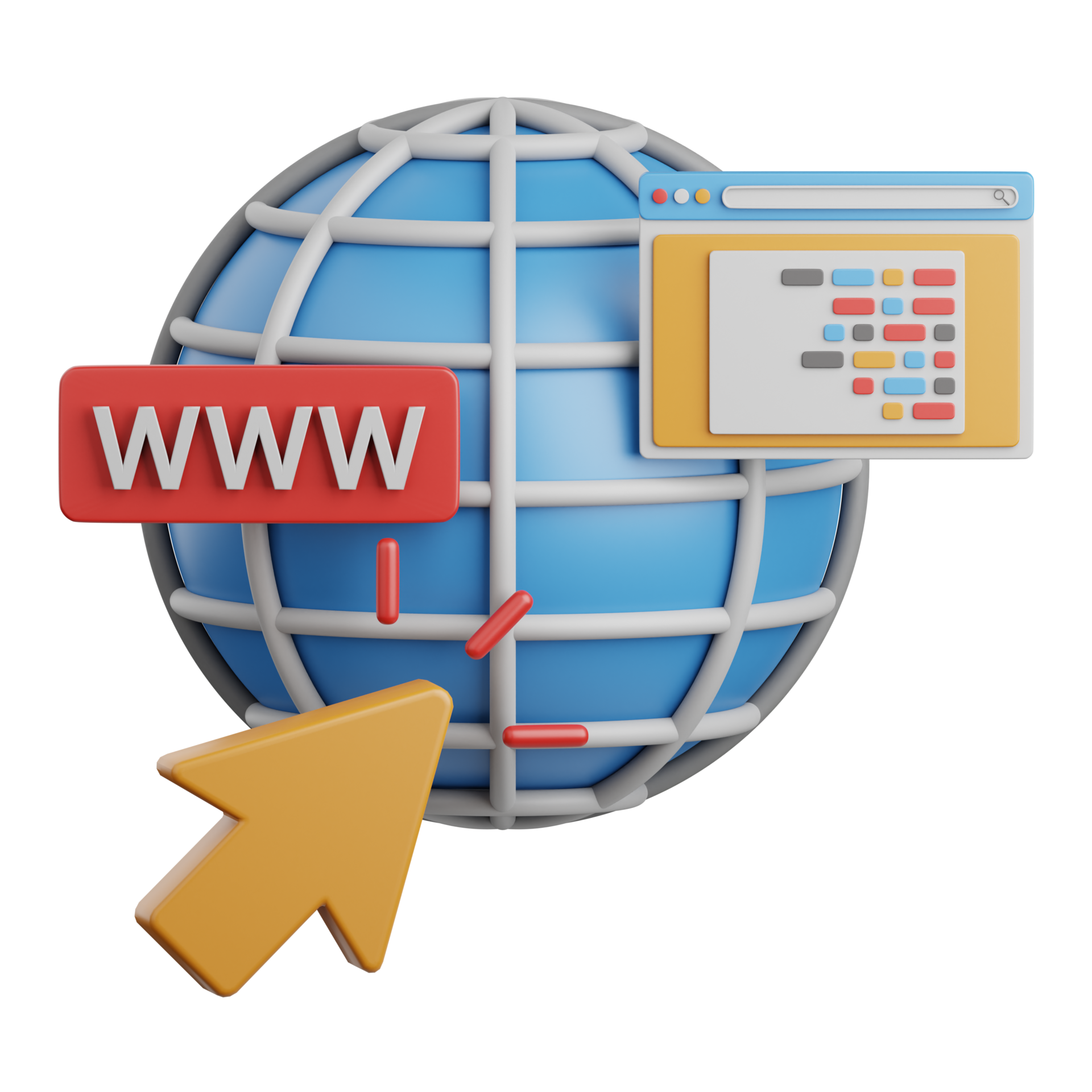 3d Rendering Web Publishing Isolated Useful For Technology Programming Development Coding