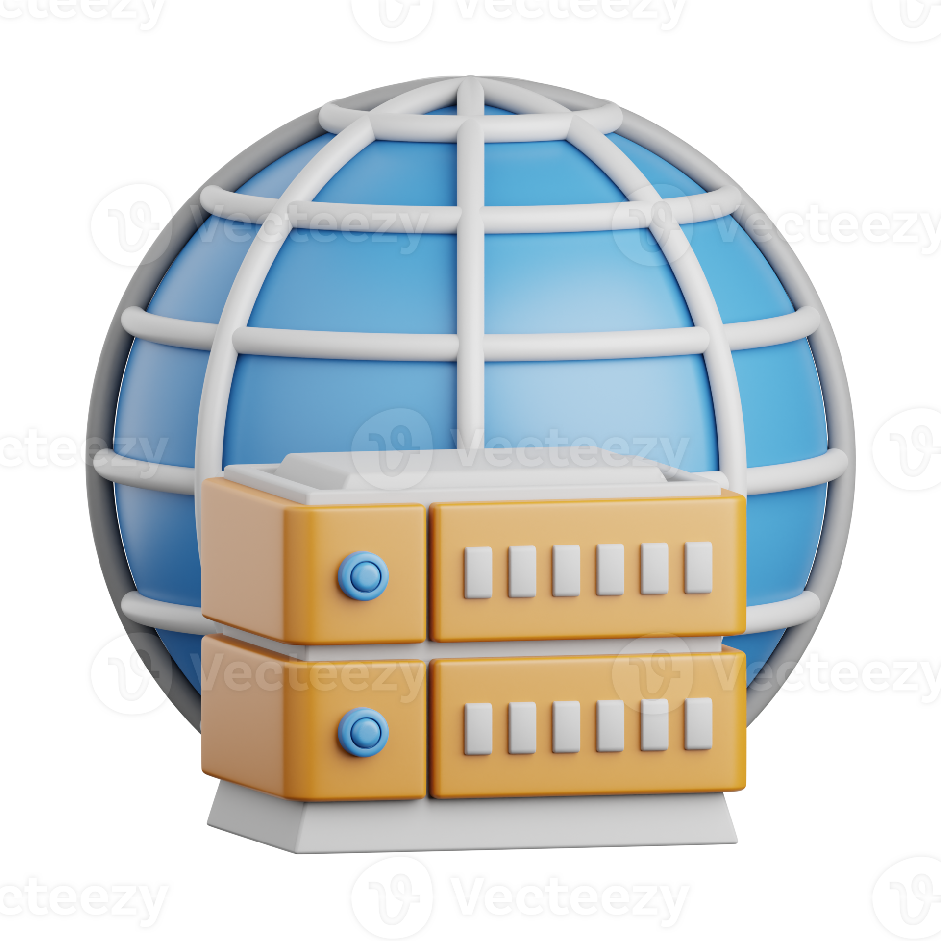 3d rendering server isolated useful for cloud, network, computing, technology, database, server ...