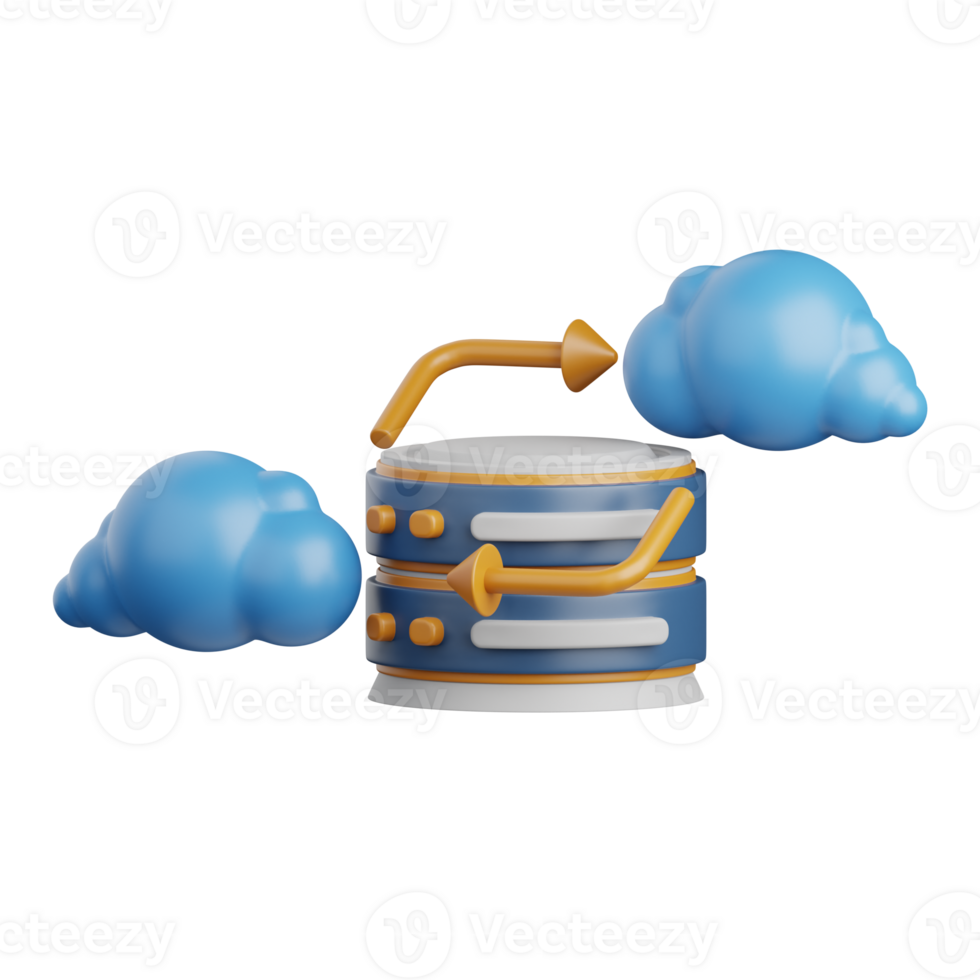 3d rendering server data isolated useful for cloud, network, computing, technology, database ...
