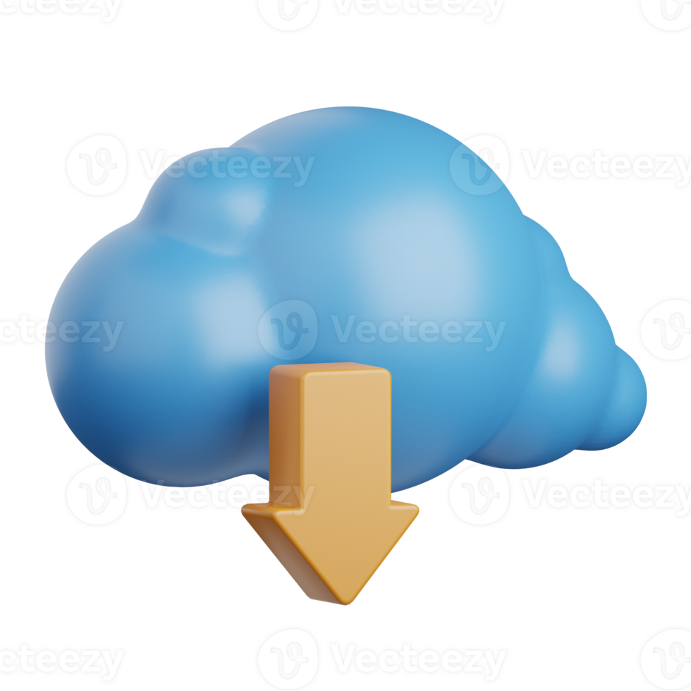 3d Rendering Cloud Upload Isolated Useful For Cloud Network Computing Technology Database