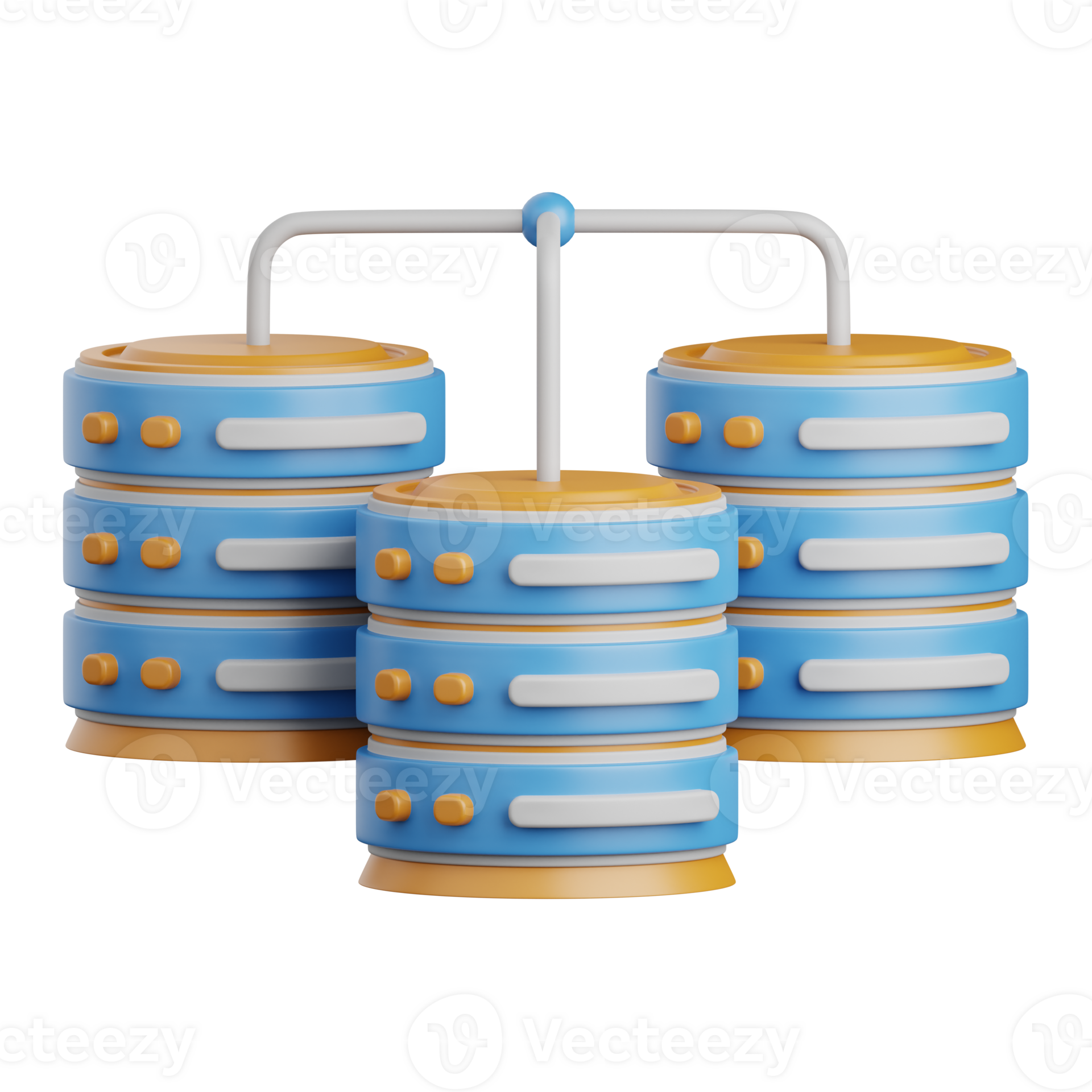 3d rendering database storage isolated useful for cloud, network, computing, technology ...