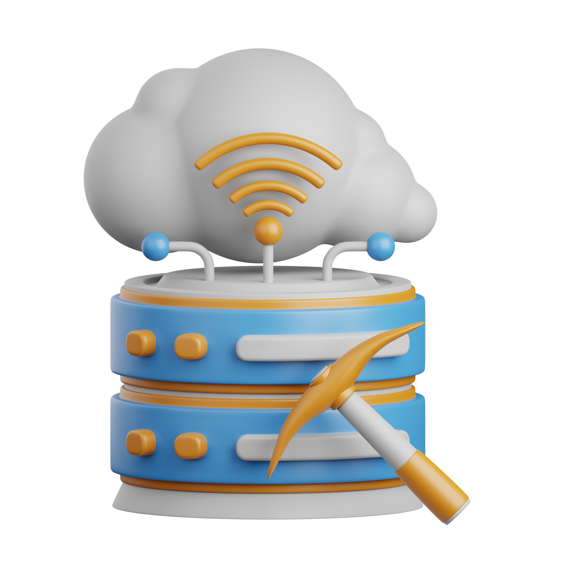 3d Rendering Data Mining Isolated Useful For Cloud Network Computing Technology Database