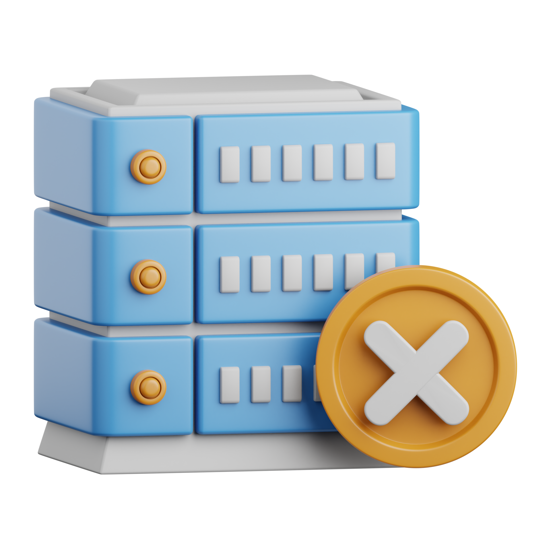 3d Rendering Server Disconnected Isolated Useful For Cloud Network Computing Technology