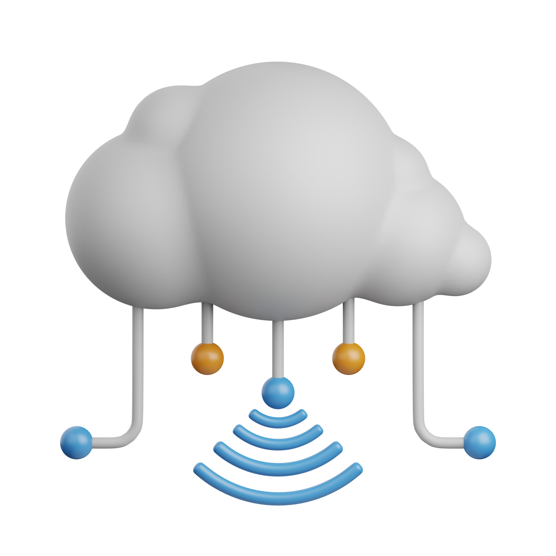 3d Rendering Cloud Network Isolated Useful For Cloud Network Computing Technology Database