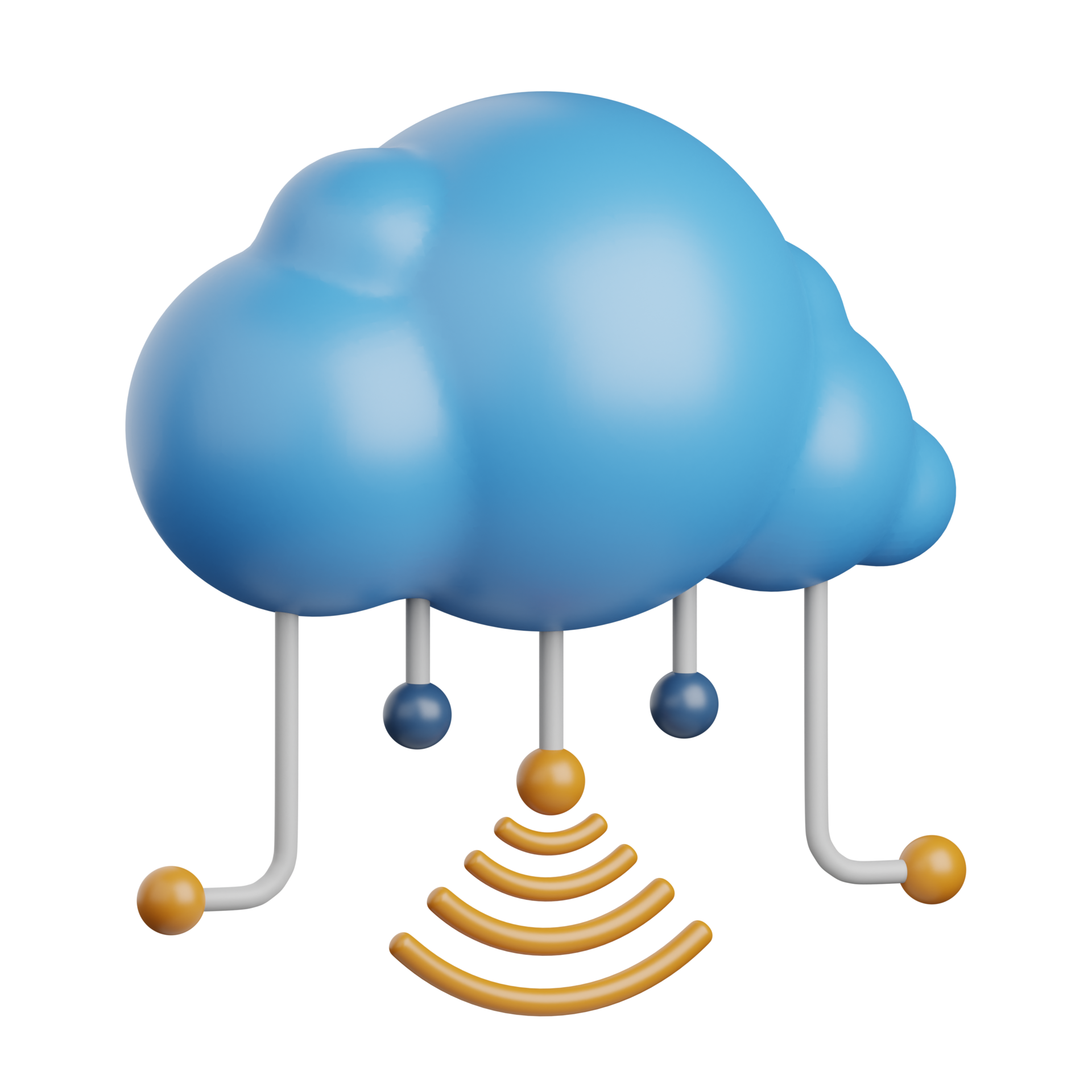 3d Rendering Cloud Network Isolated Useful For Cloud Network Computing Technology Database