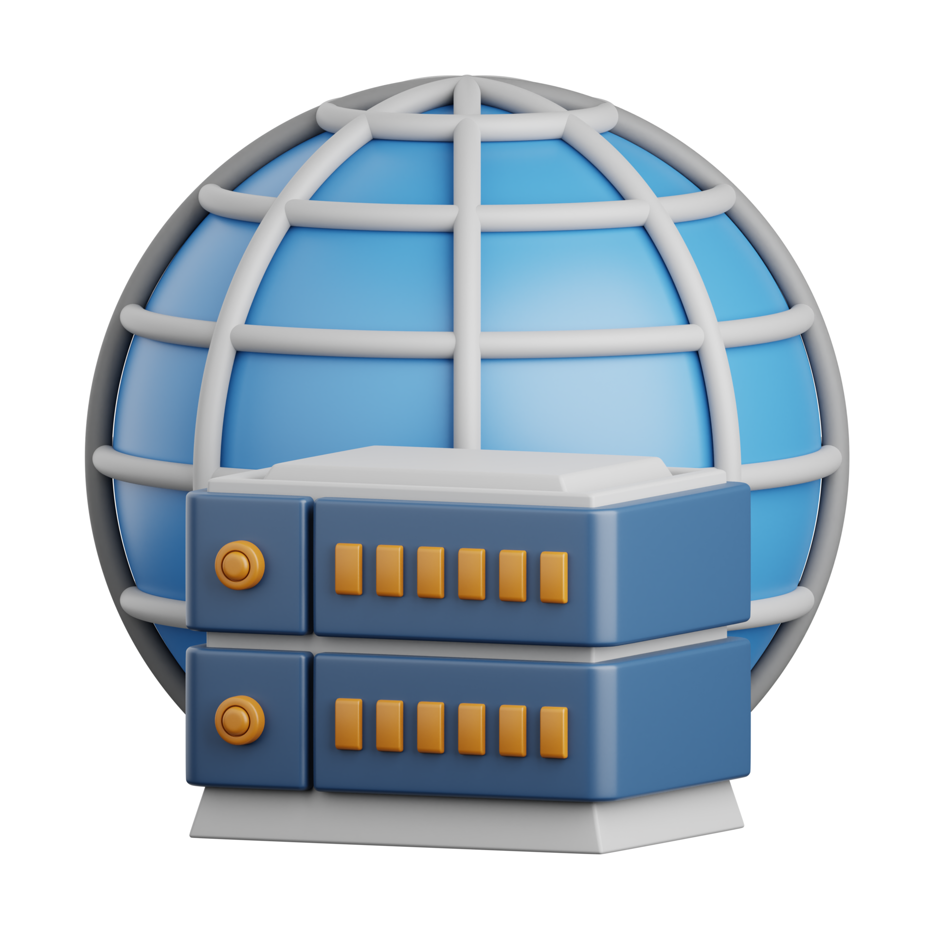 3d Rendering Server Isolated Useful For Cloud Network Computing Technology Database Server