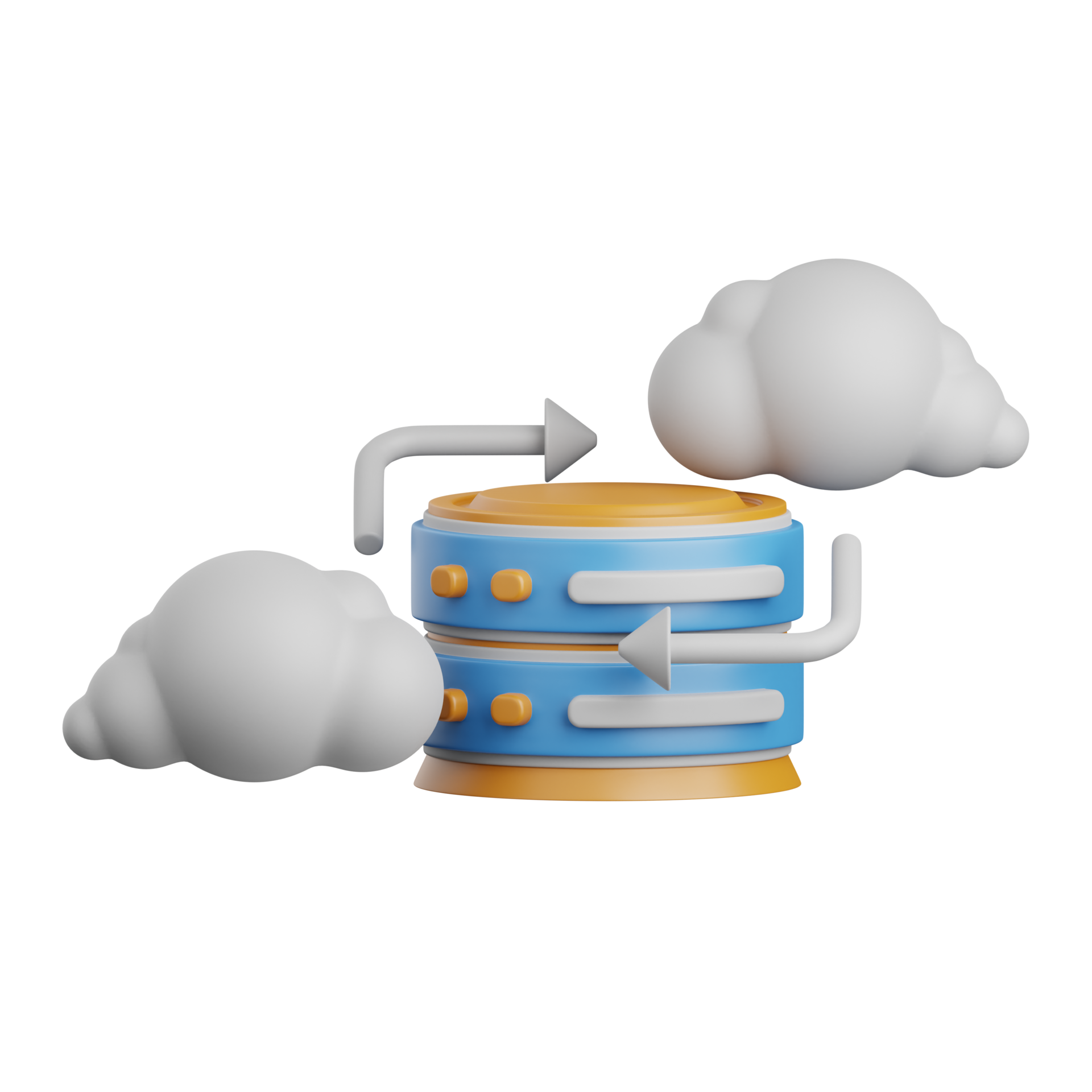 3d Rendering Cloud Database Isolated Useful For Cloud Network
