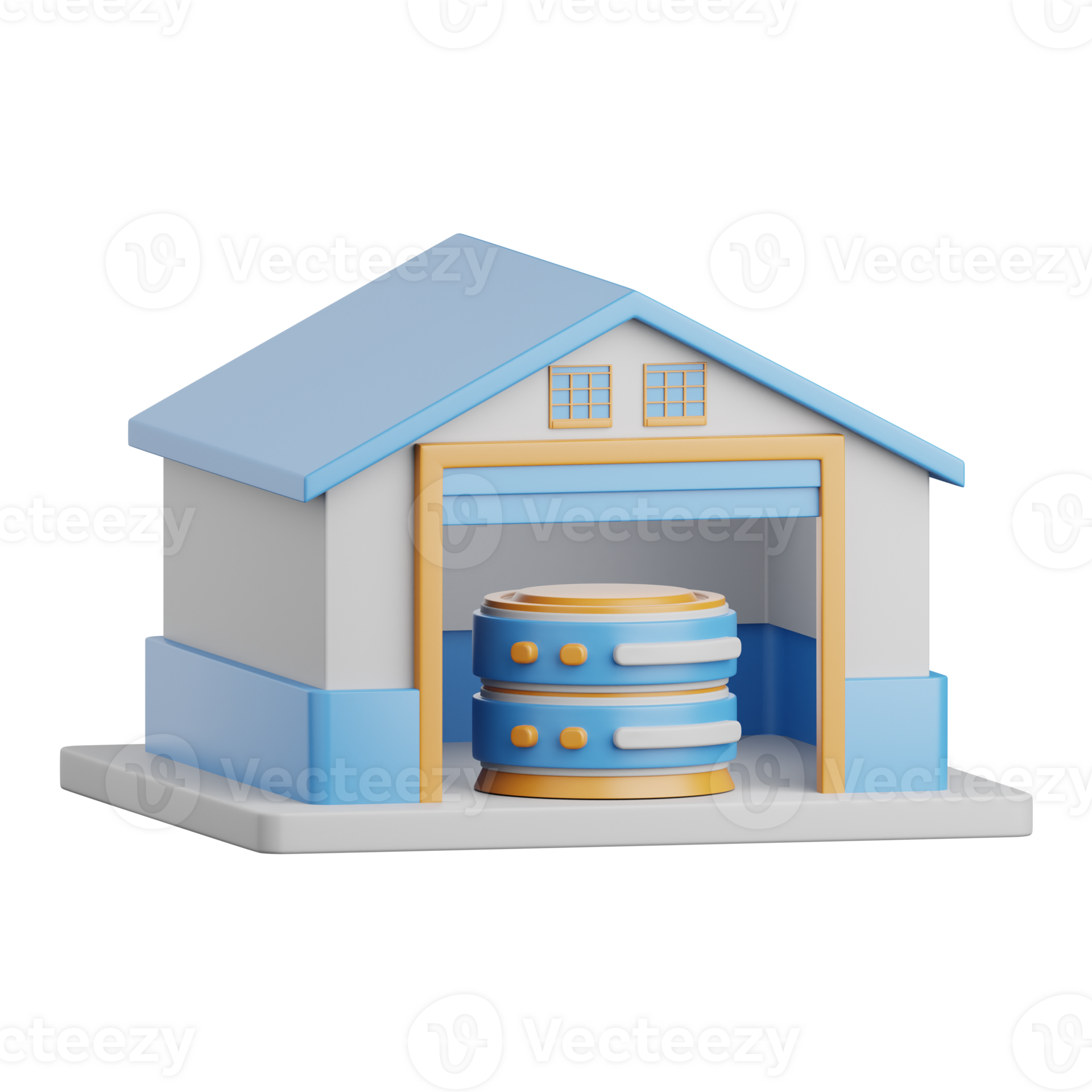 3d Rendering On Premise Isolated Useful For Cloud Network Computing Technology Database