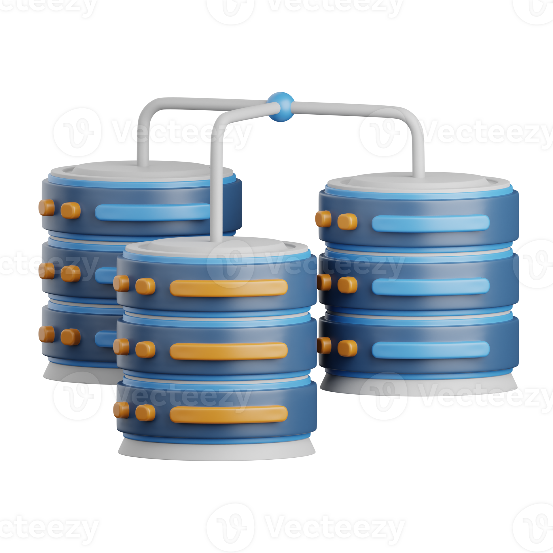 3d Rendering Database Storage Isolated Useful For Cloud Network 8612