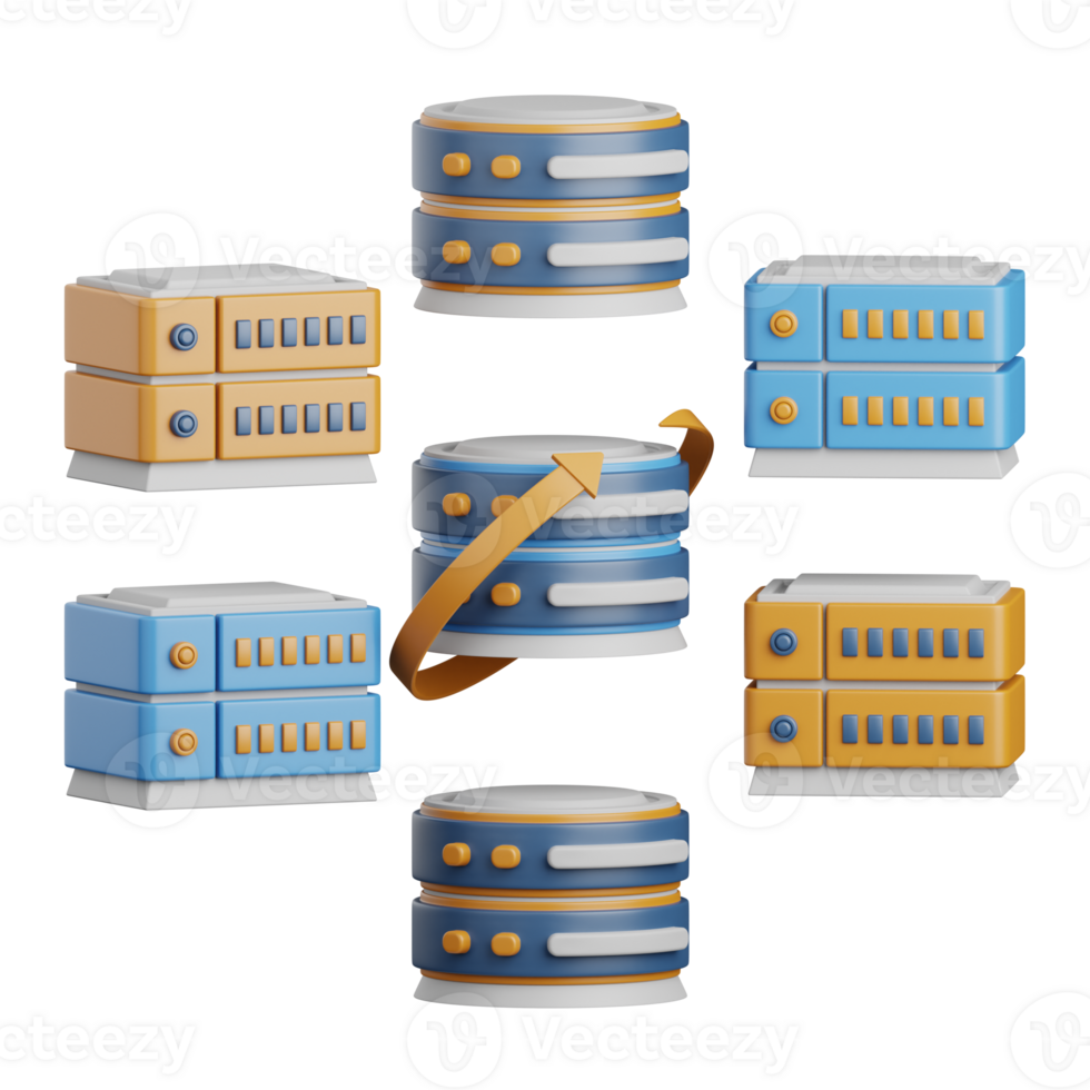 3d Rendering Data Center Isolated Useful For Cloud Network Computing Technology Database